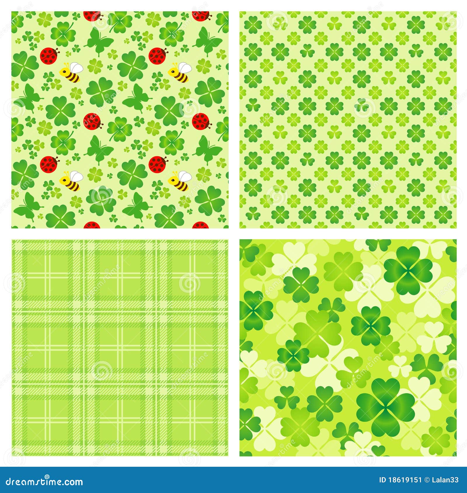 Clover pattern stock vector. Illustration of bliss, decoration - 18619151