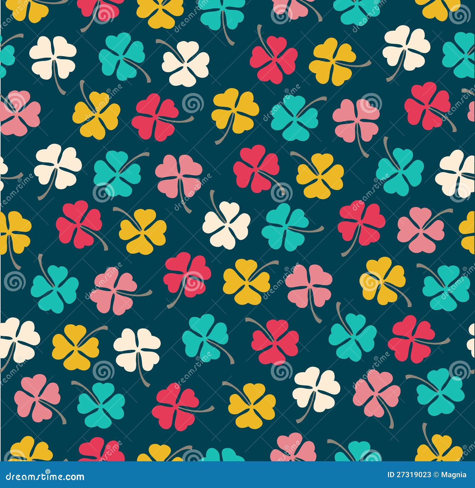 Clover pattern stock vector. Illustration of ornament - 27319023