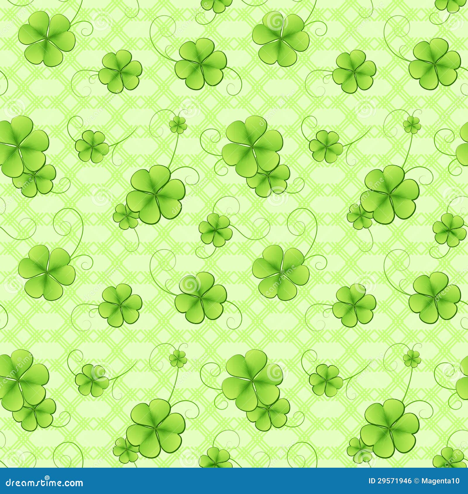 Clover pattern stock vector. Illustration of leaf, natural - 29571946