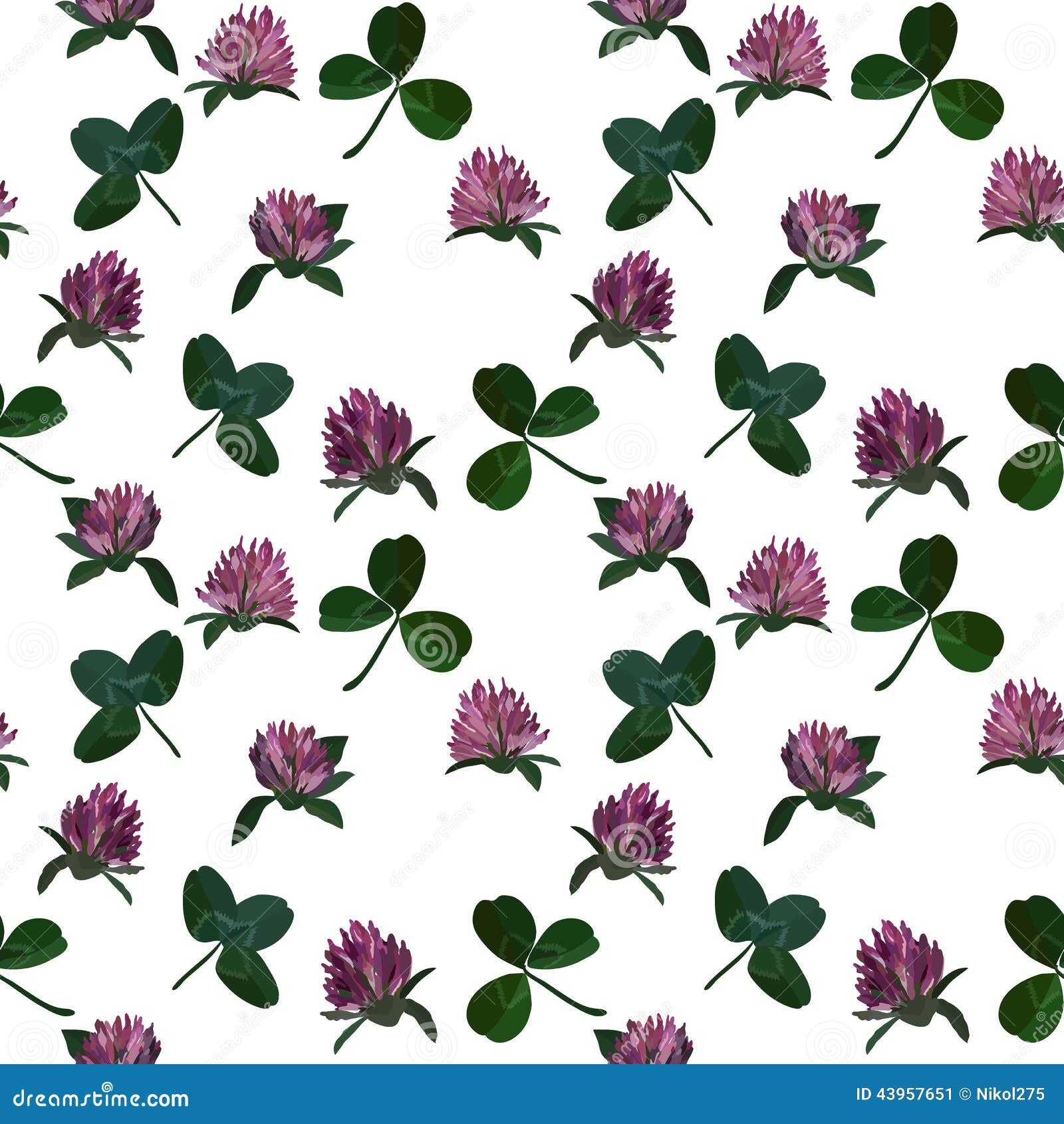 Clover pattern stock vector. Illustration of decorative - 43957651
