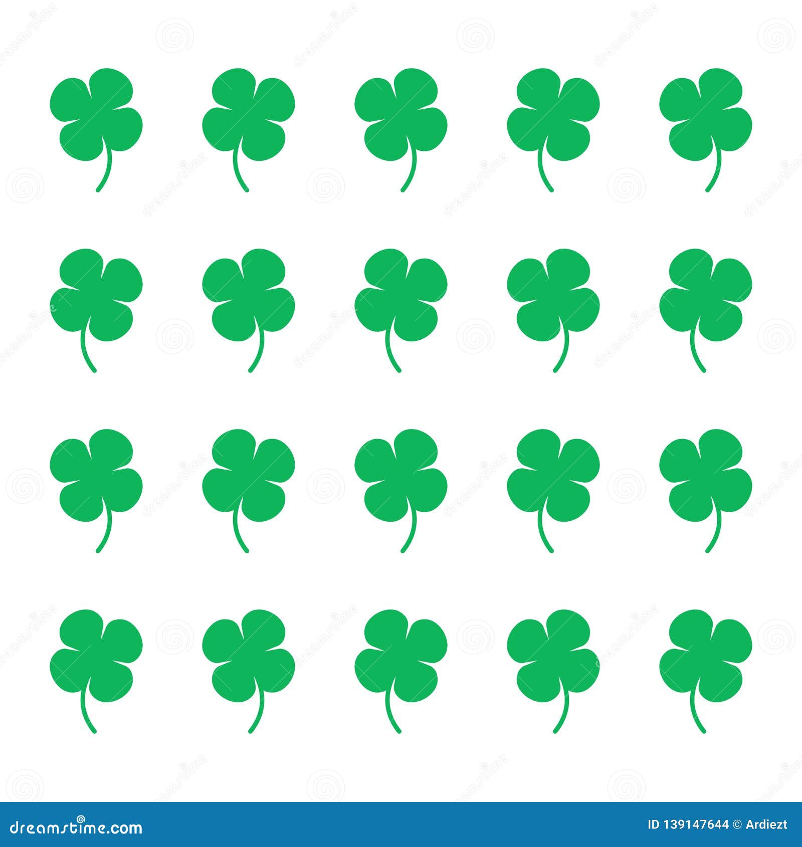 Clover Pattern for Textile Fabric or Wallpaper Background Stock Vector ...