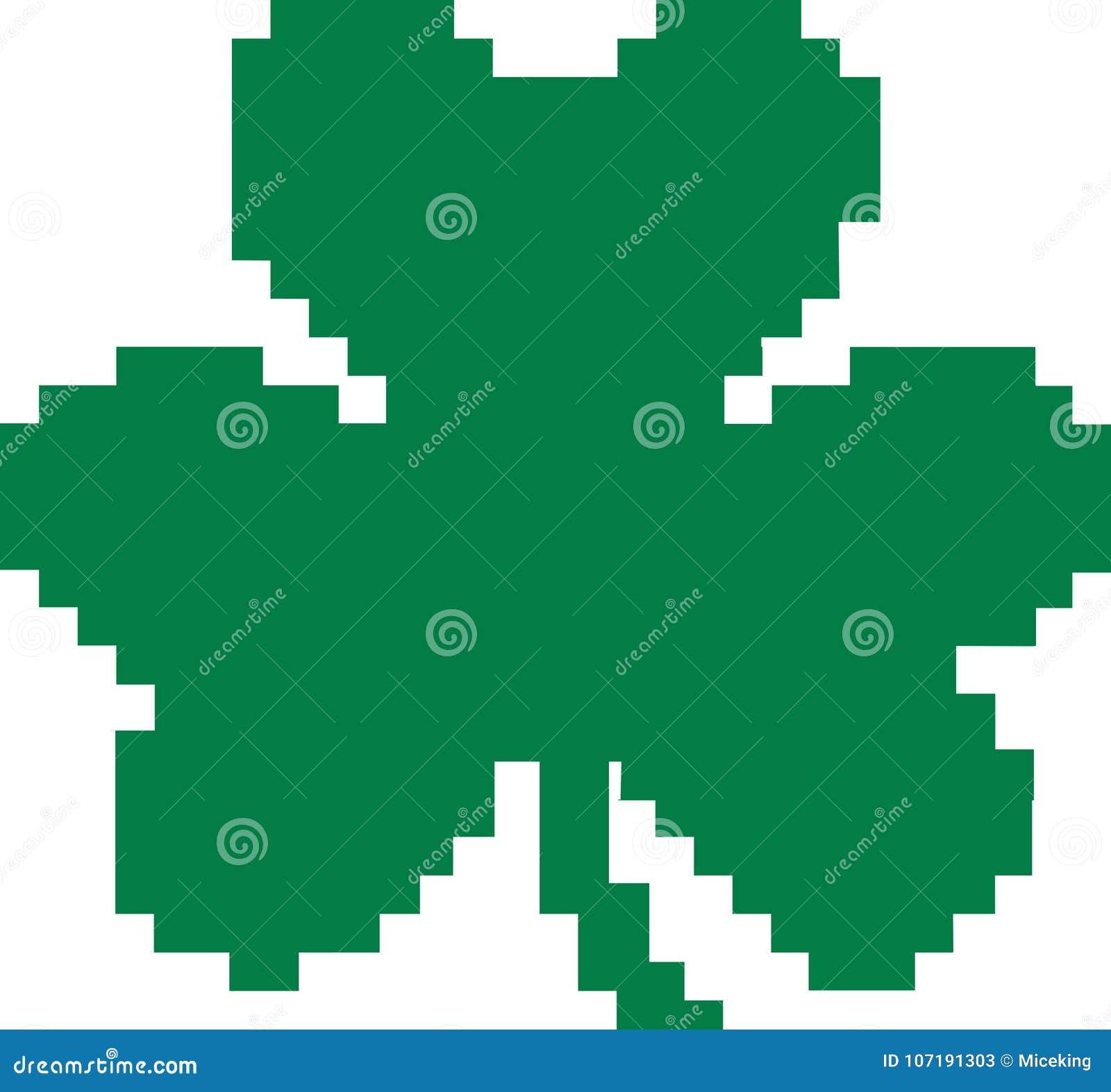 Clover pixel design stock vector. Illustration of ireland - 107191303