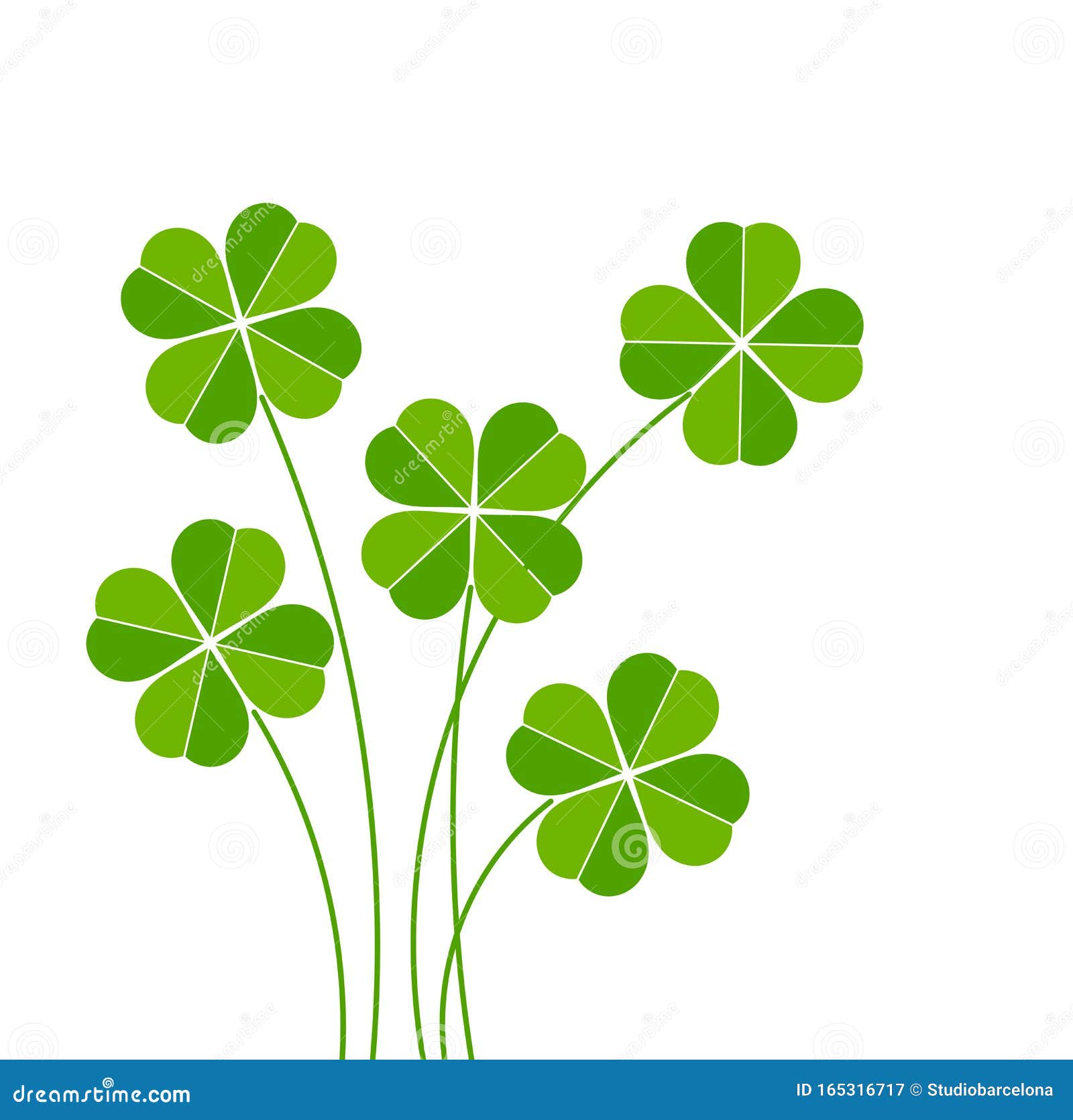 Clover Plants Spring Background Stock Vector - Illustration of element ...