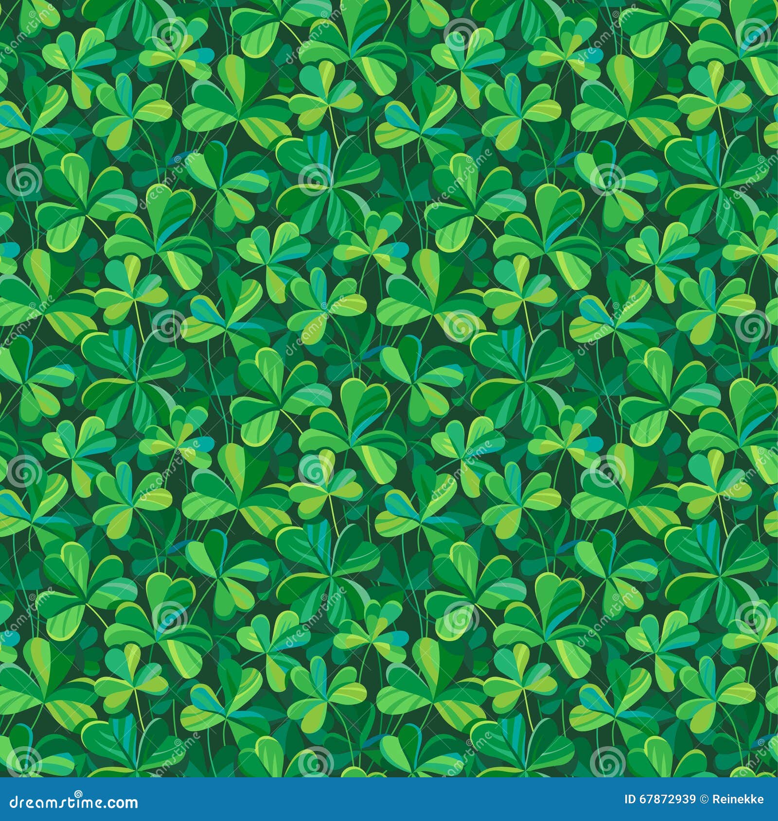 Clover seamless pattern stock vector. Illustration of leaf - 67872939