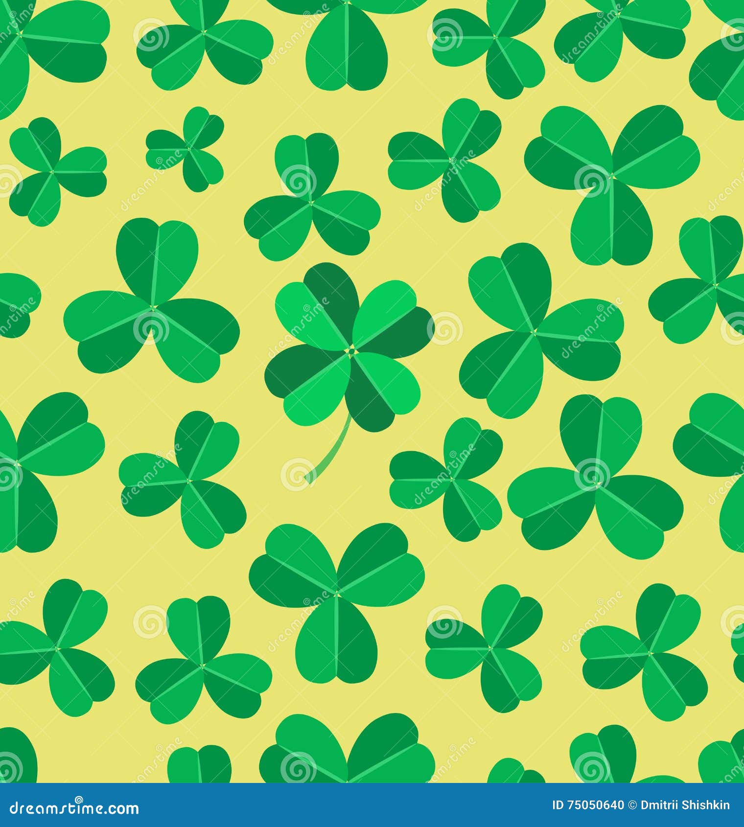 Clover seamless pattern stock vector. Illustration of plant - 75050640