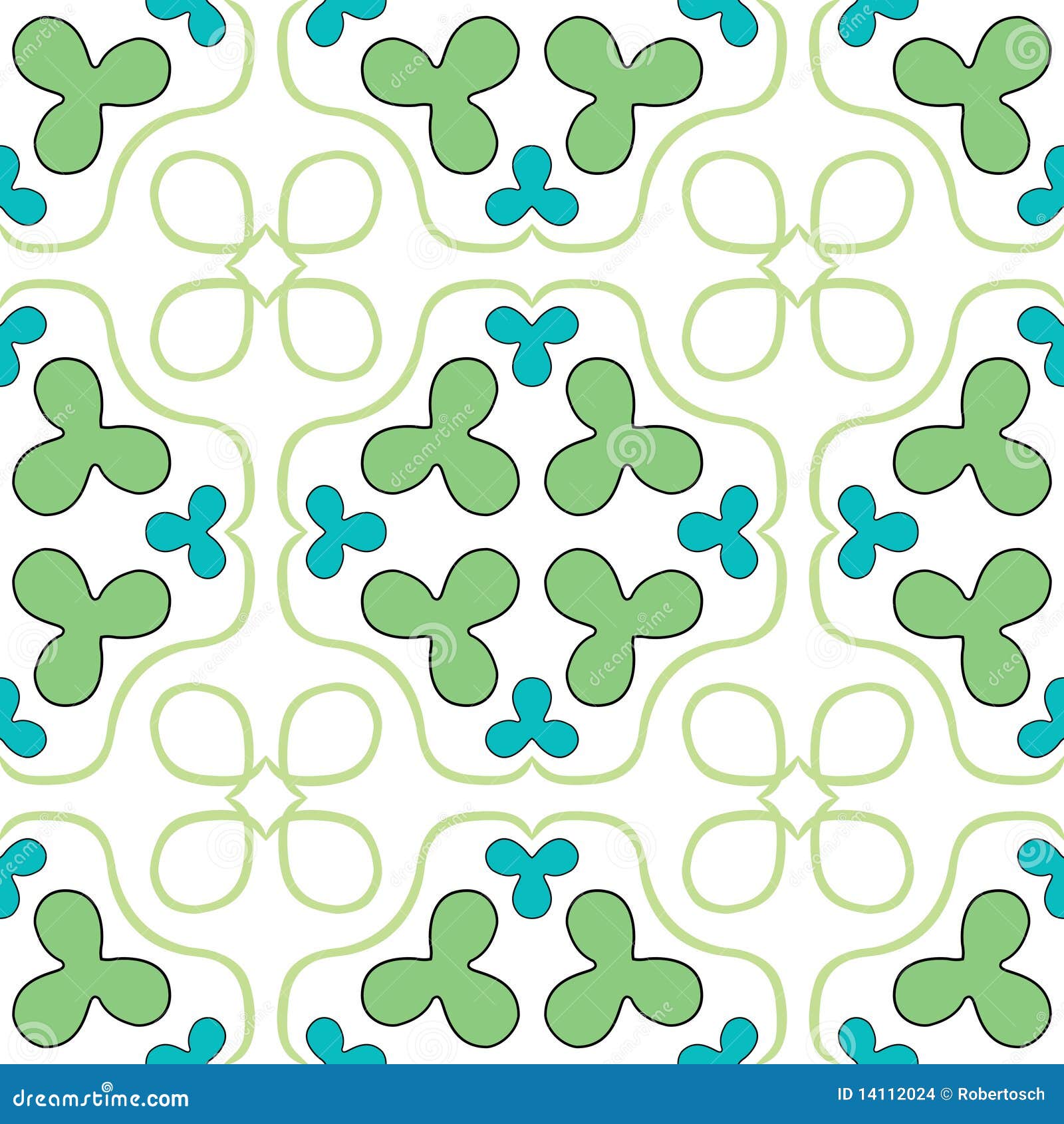 Clover Seamless Texture Vector Illustration | CartoonDealer.com #14112024