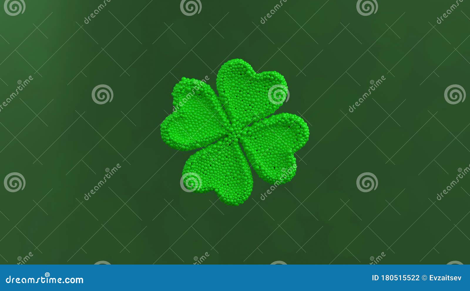 Clover Shape Made Out of Shiny Spheres Stock Illustration ...