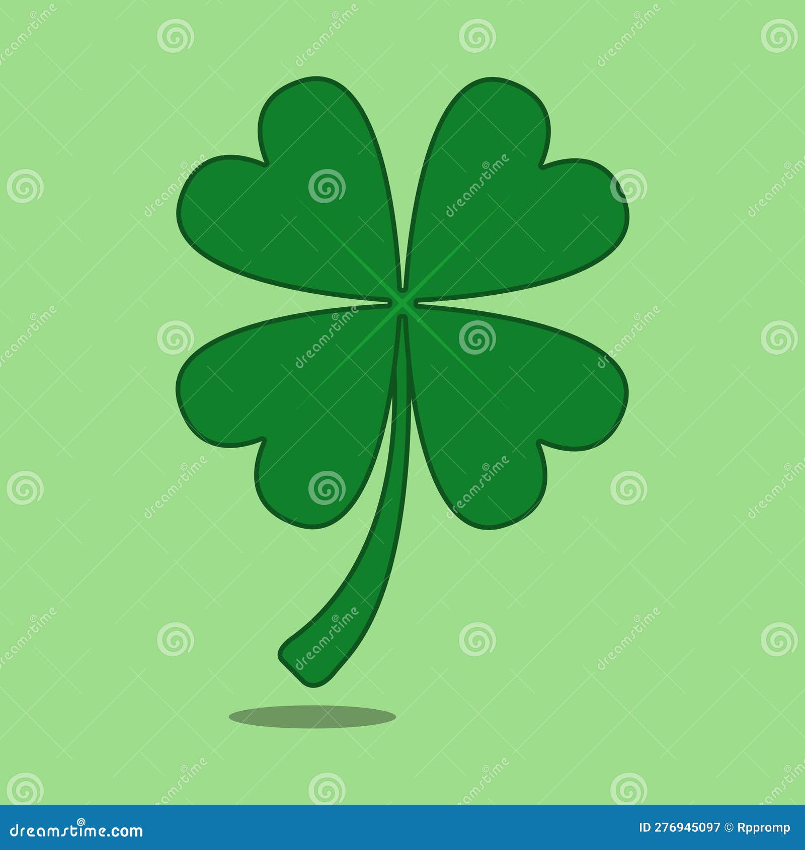 Clover Symbol with Four Petals Sign Isolated on Background Stock Vector ...