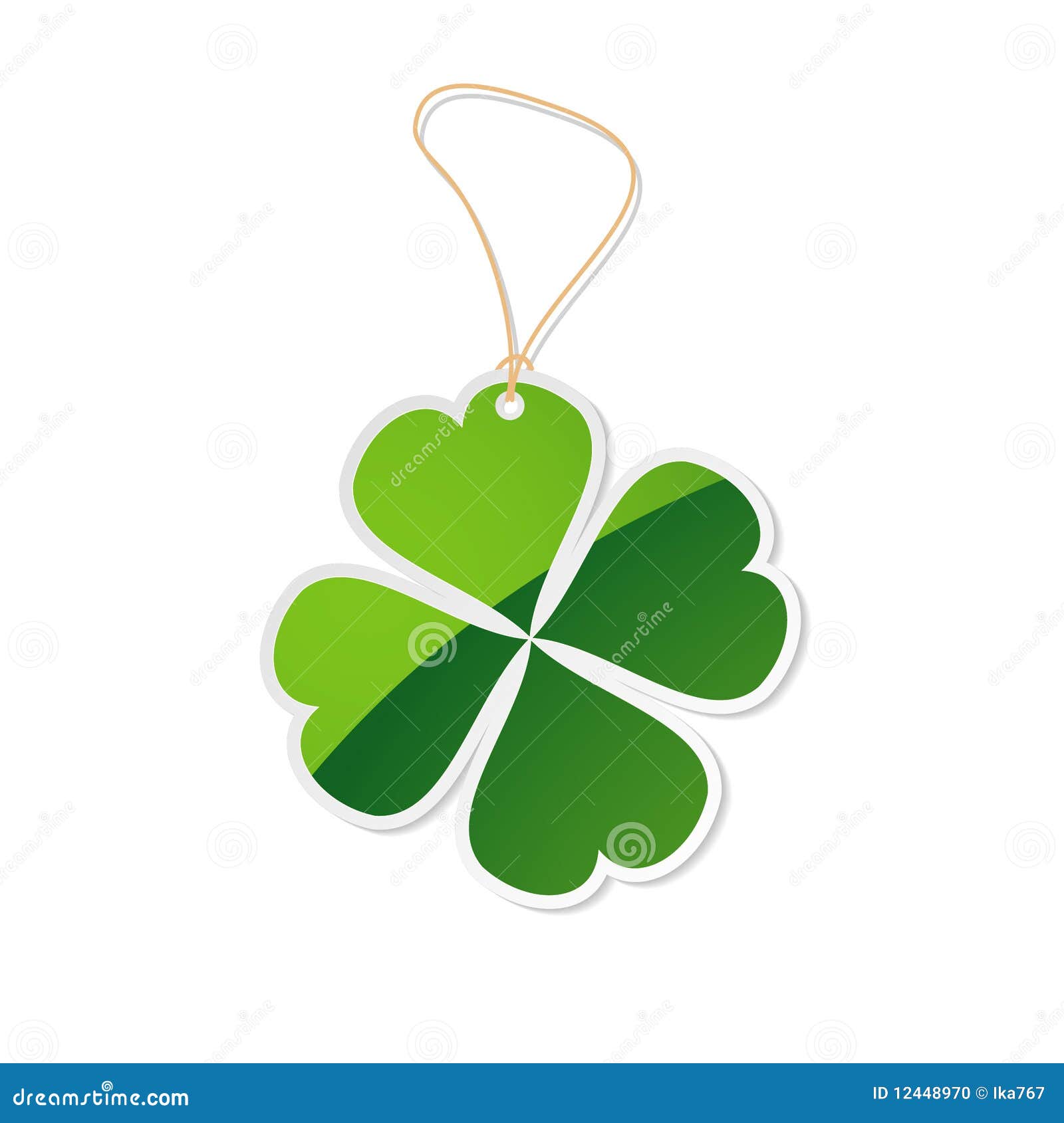 Clover tag stock vector. Illustration of artwork, decoration - 12448970