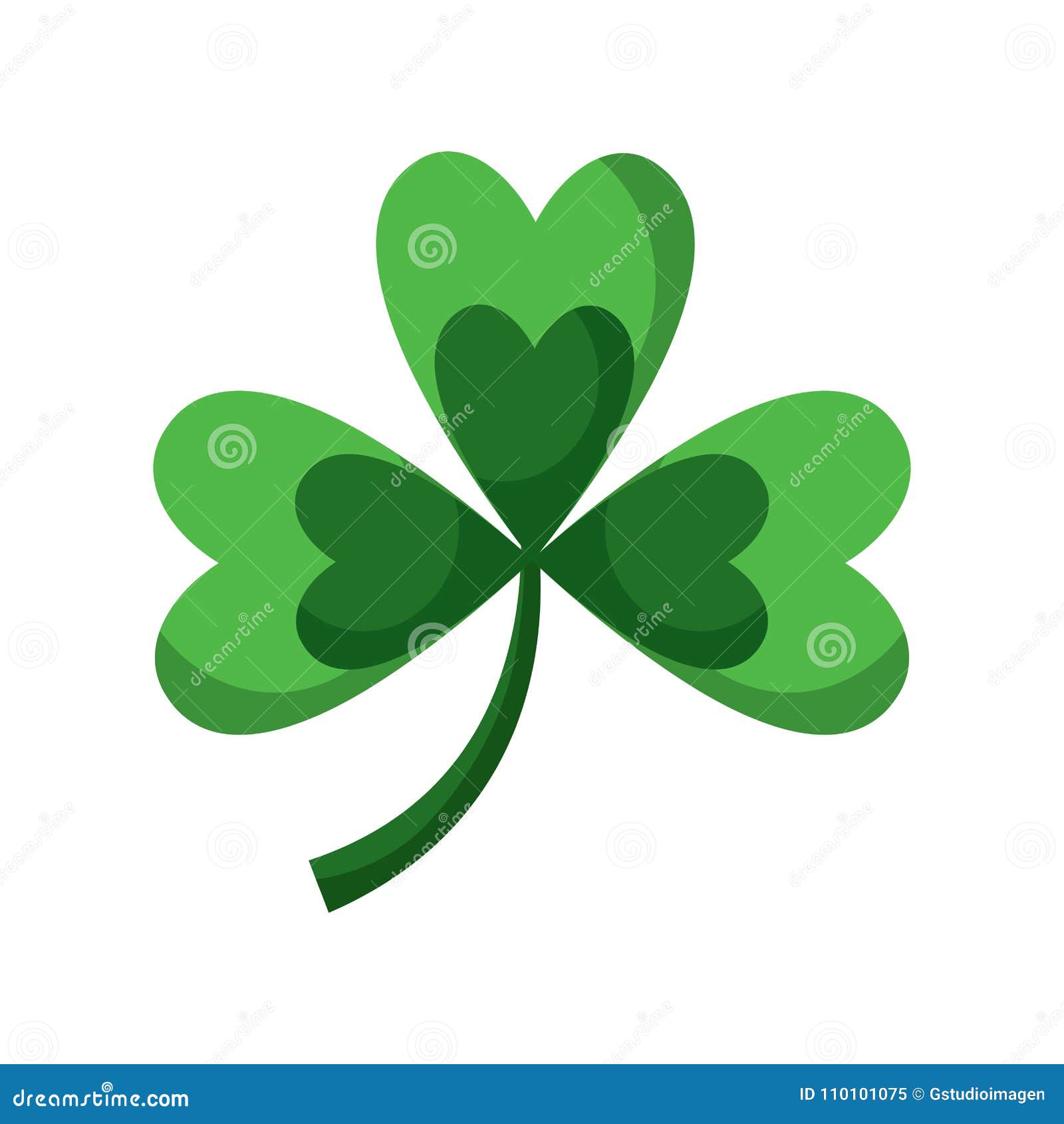 Clover with Three Leafs Natural Emblem Stock Vector - Illustration of ...