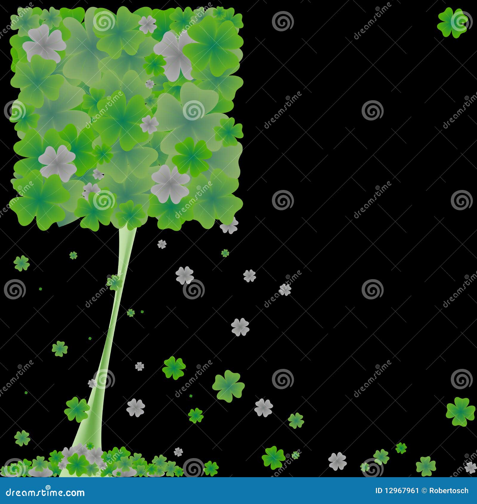 Clover tree stock vector. Illustration of blossom, creative - 12967961