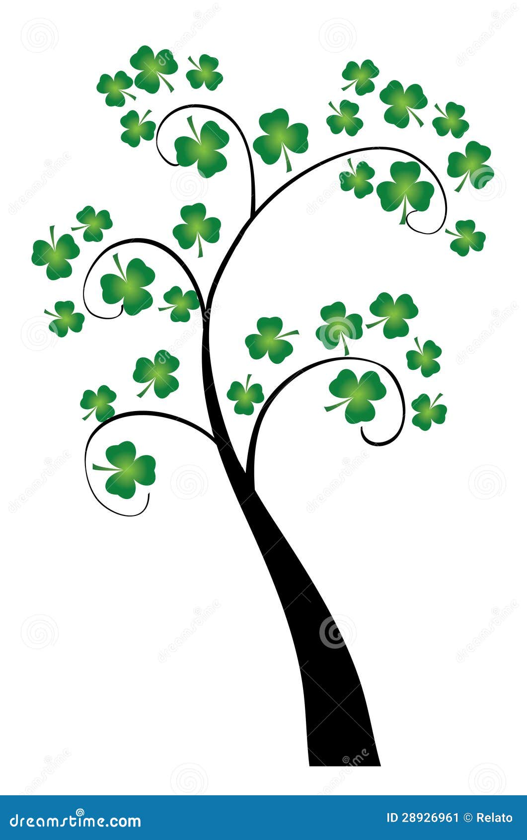 Shamrock tree stock vector. Illustration of icon, clover - 28926961