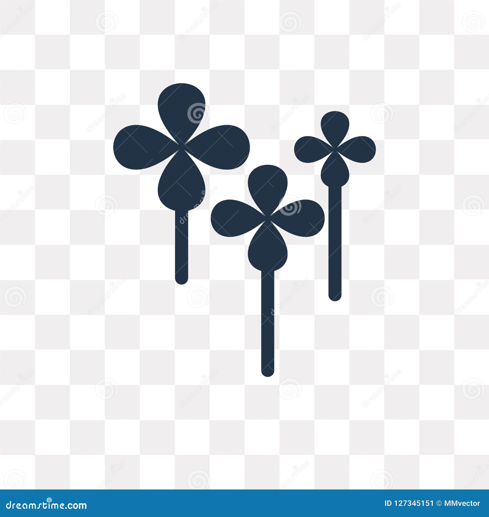 Clover Vector Icon Isolated on Transparent Background, Clover T Stock ...