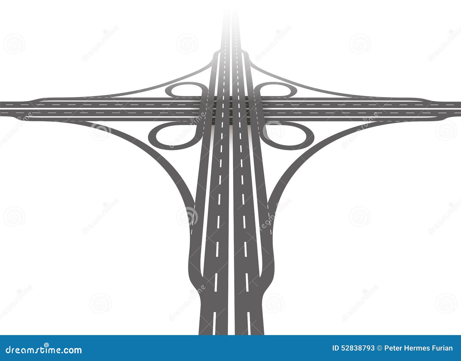 Cloverleaf Interchange Two Level, Four Way Interchange With Loop Ramps ...