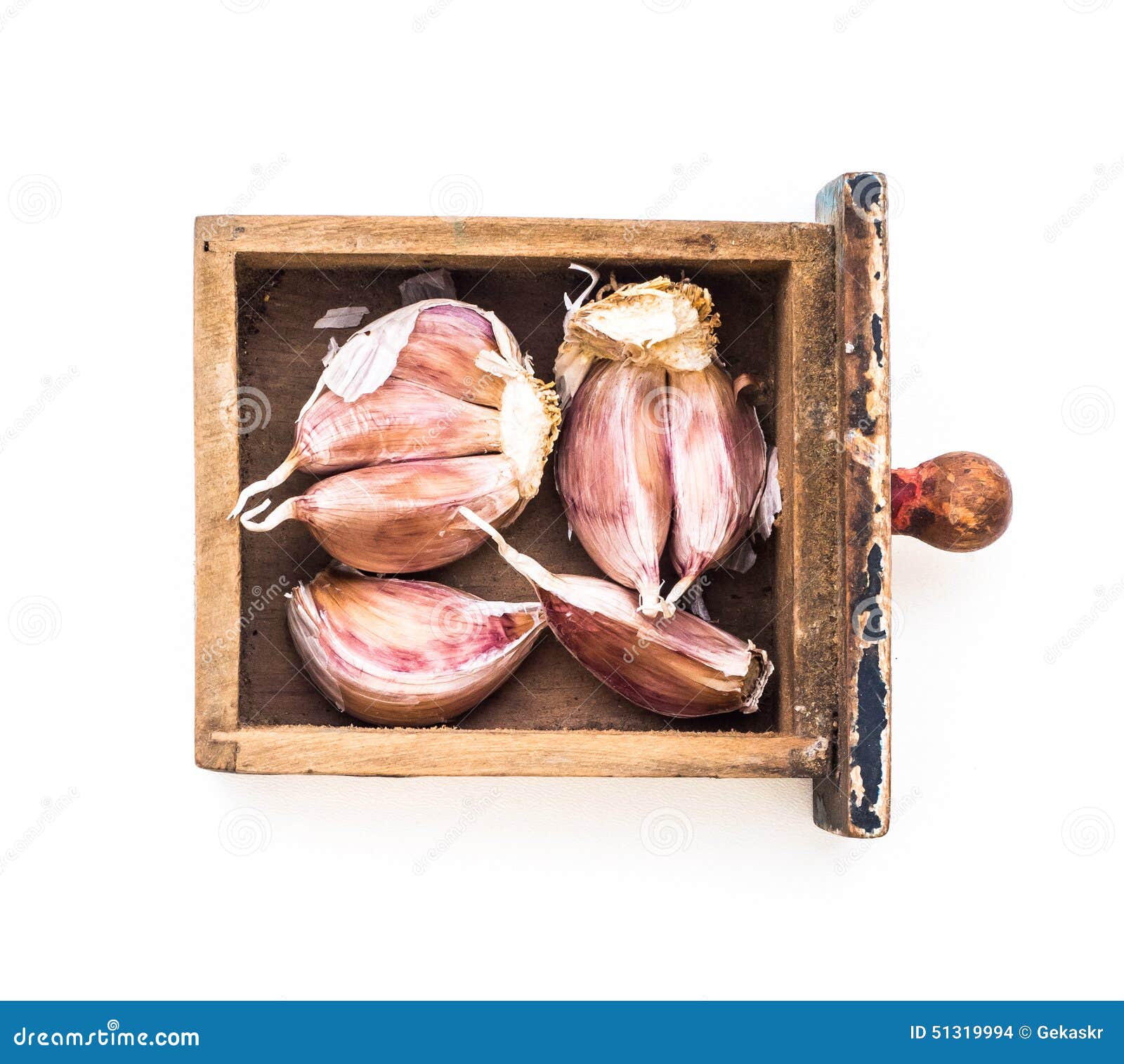 Cloves of garlic in a box stock photo. Image of bulb - 51319994