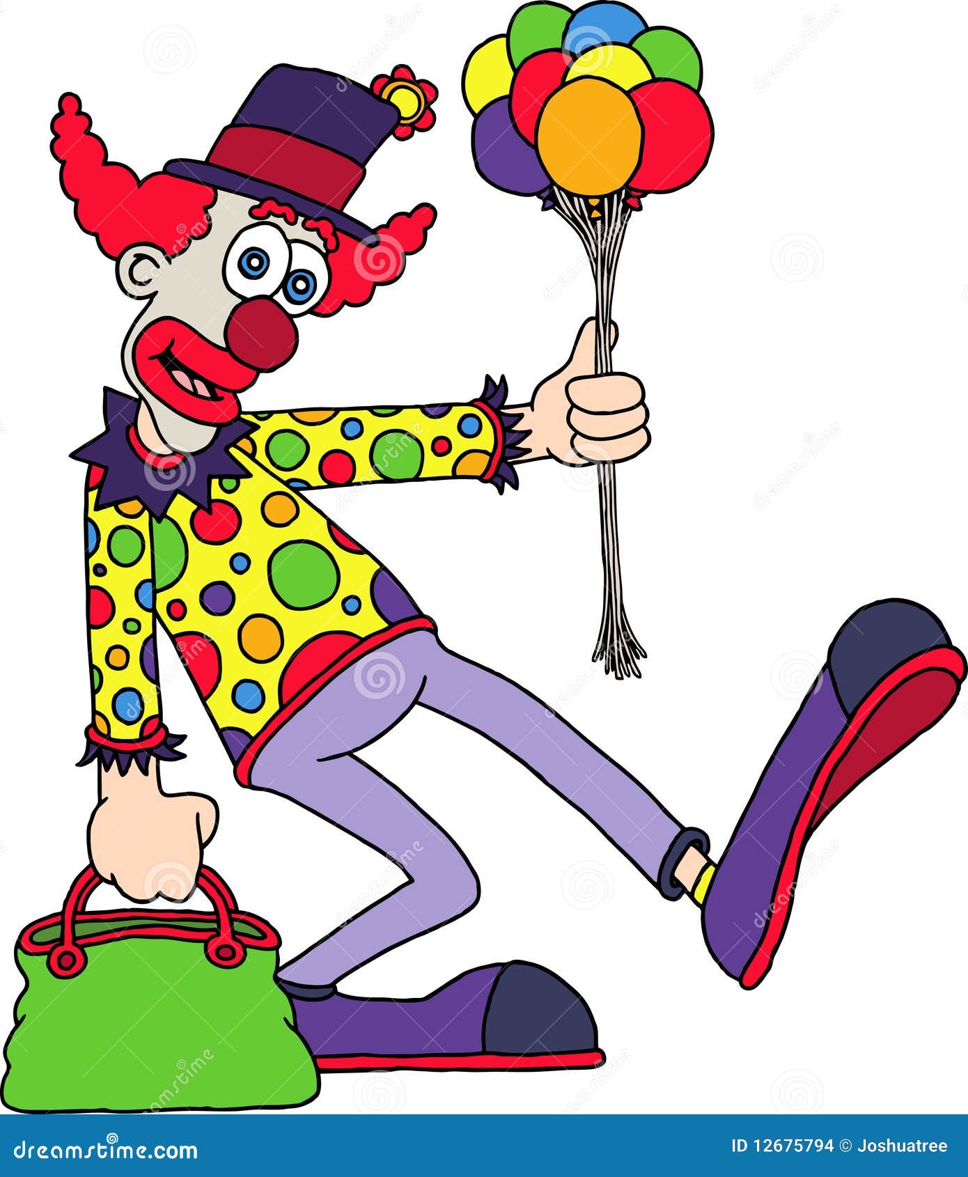 Clown stock vector. Illustration of spotted, face, spots - 12675794