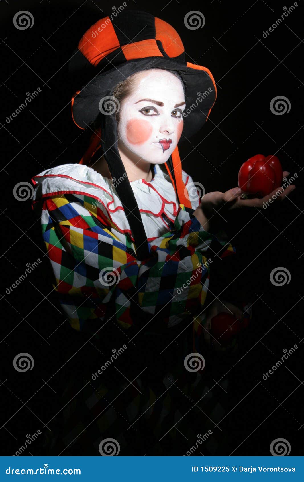 Clown stock image. Image of costume, geisha, joker, painted - 1509225