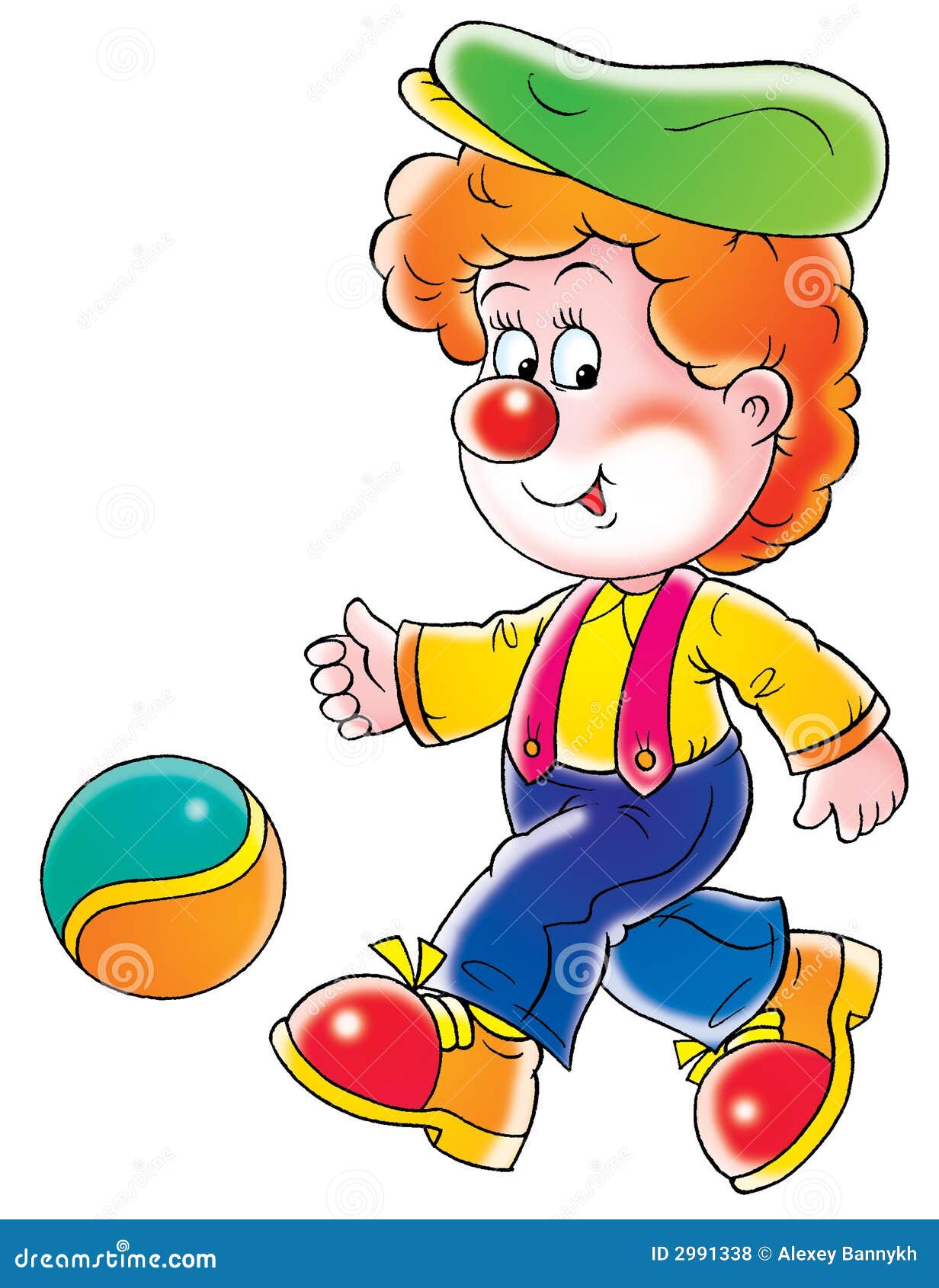 Clown stock illustration. Illustration of contour, amusing - 2991338