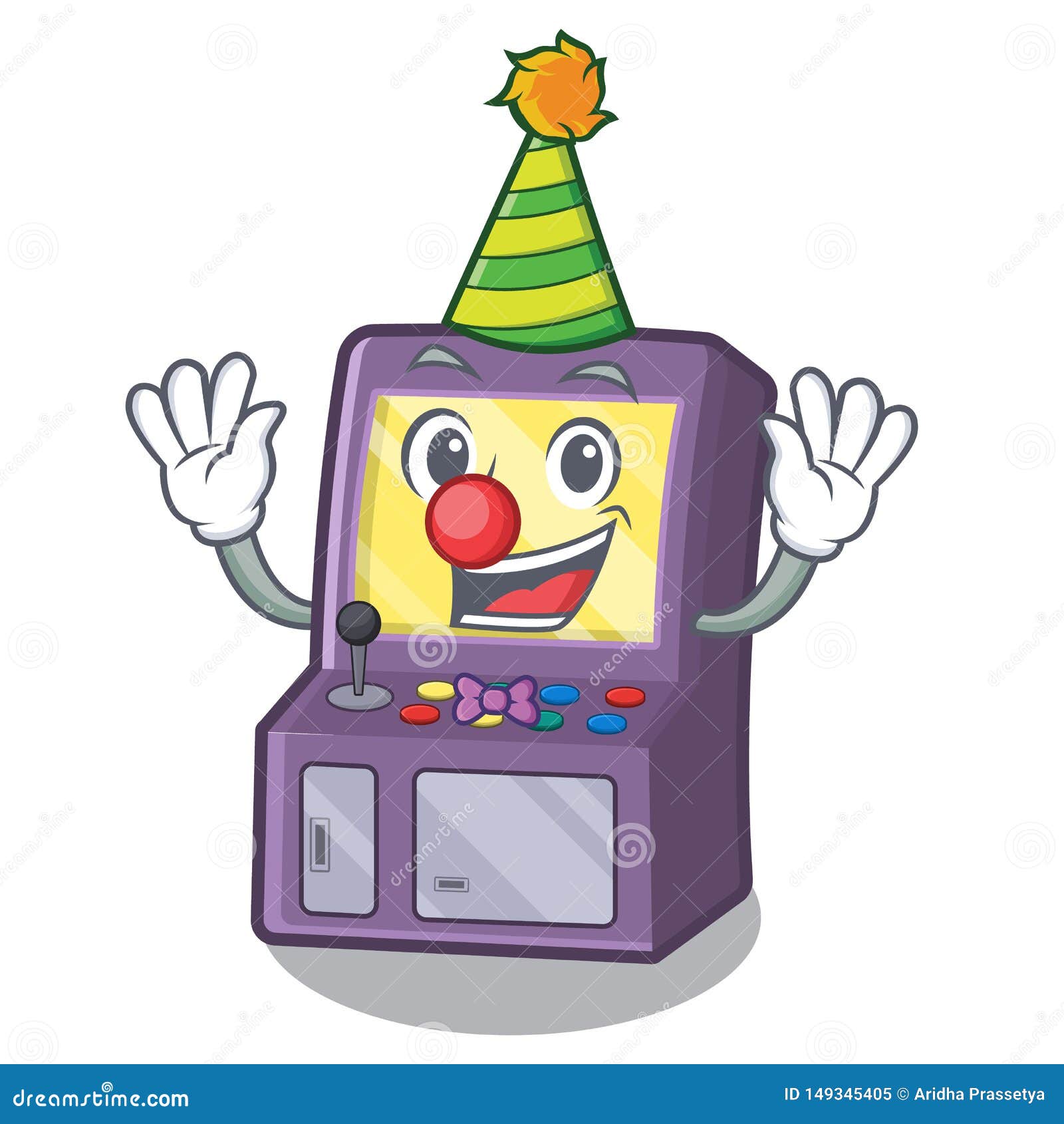 Clown Arcade Machine in the Cartoon Shape Stock Vector - Illustration ...
