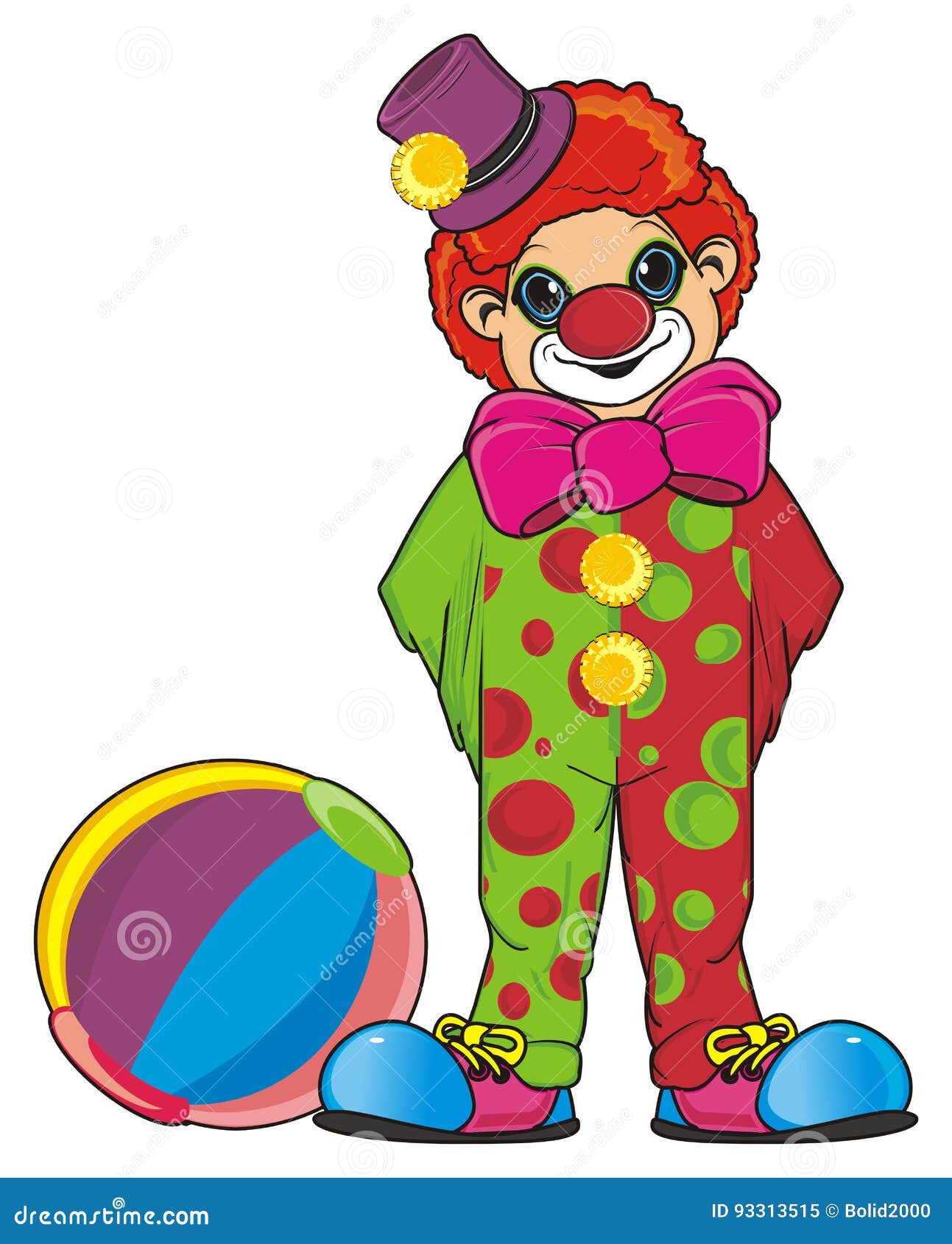 Clown And Ball Royalty-Free Stock Photo | CartoonDealer.com #93313515