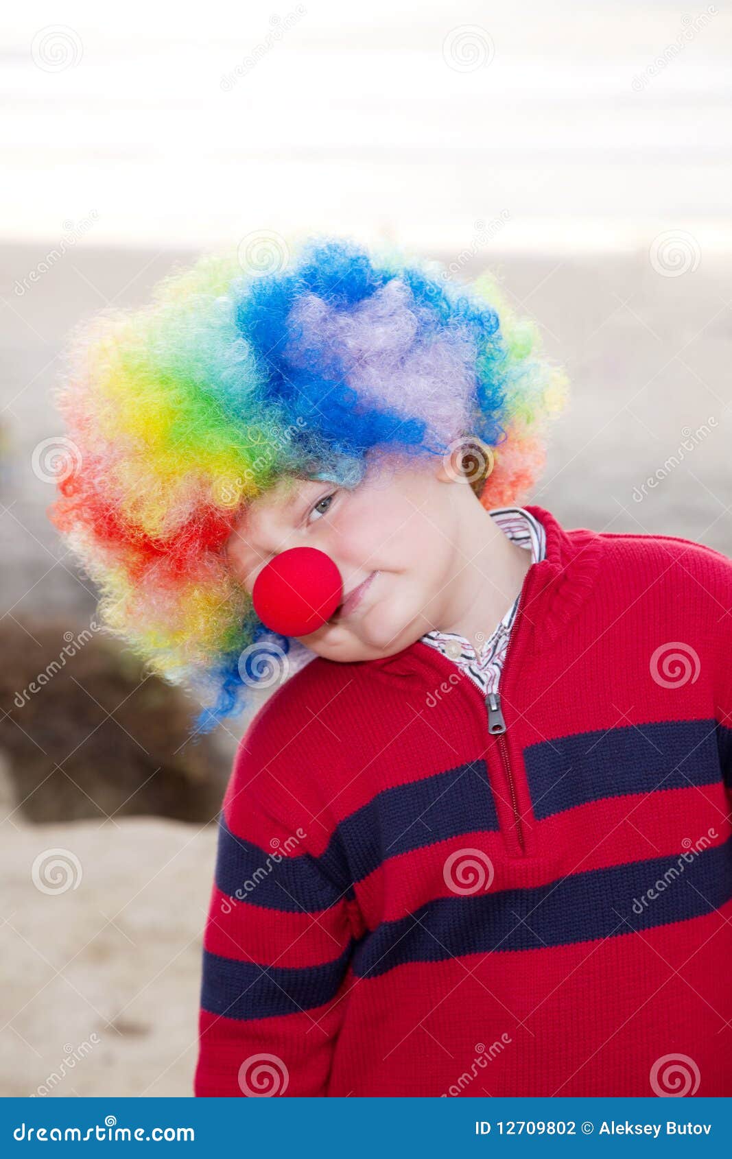 Clown boy stock photo. Image of caucasian, male, expression - 12709802