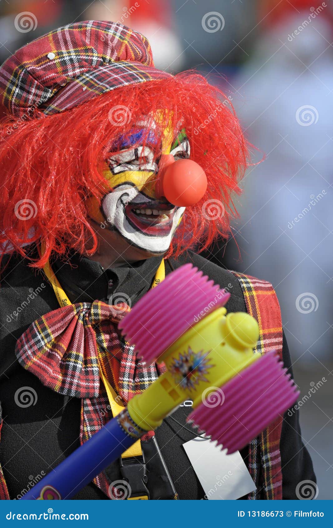 Clown at carnival parade editorial stock photo. Image of jester - 13186673