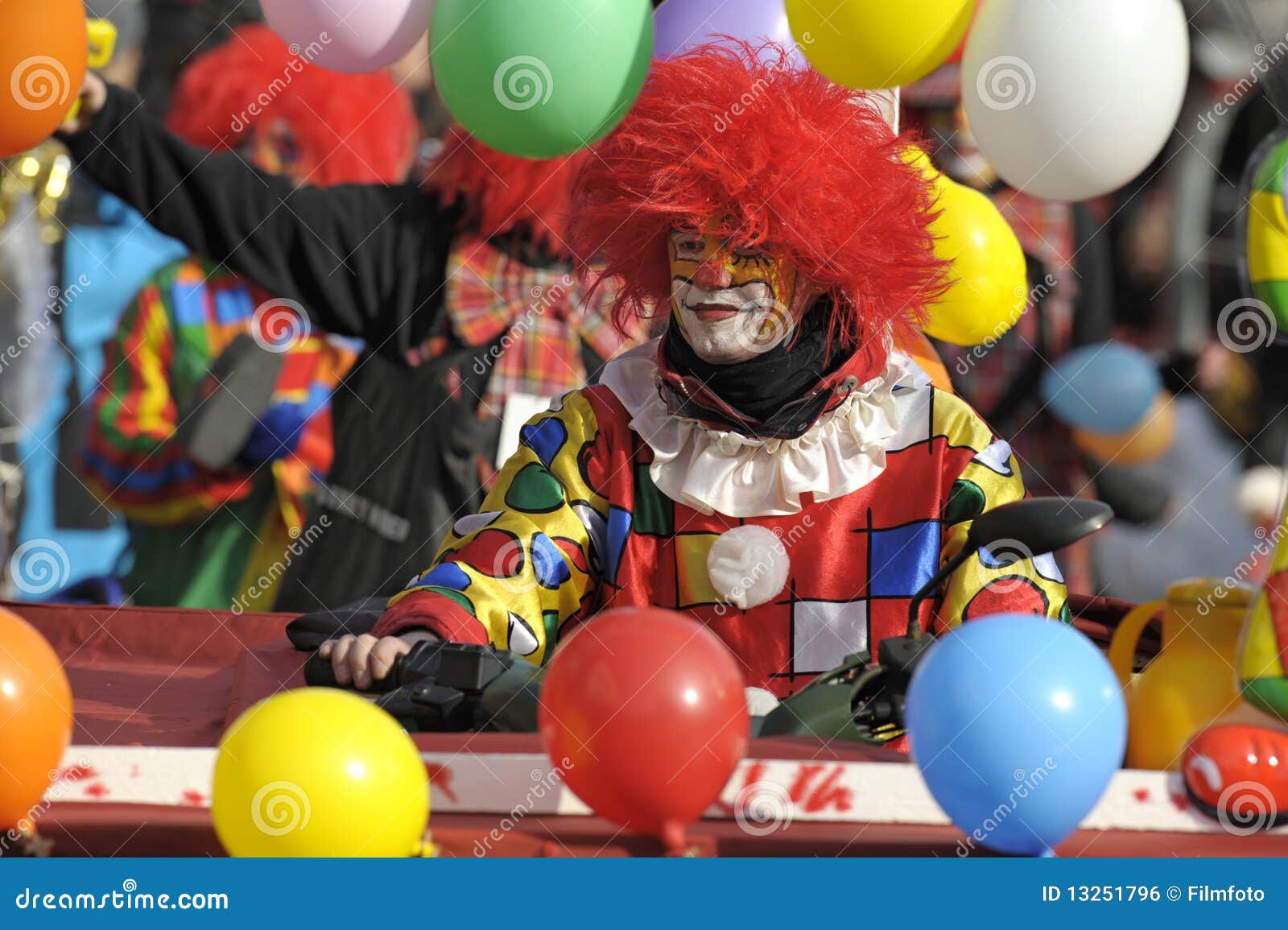 Clown at carnival parade editorial photo. Image of german - 13251796