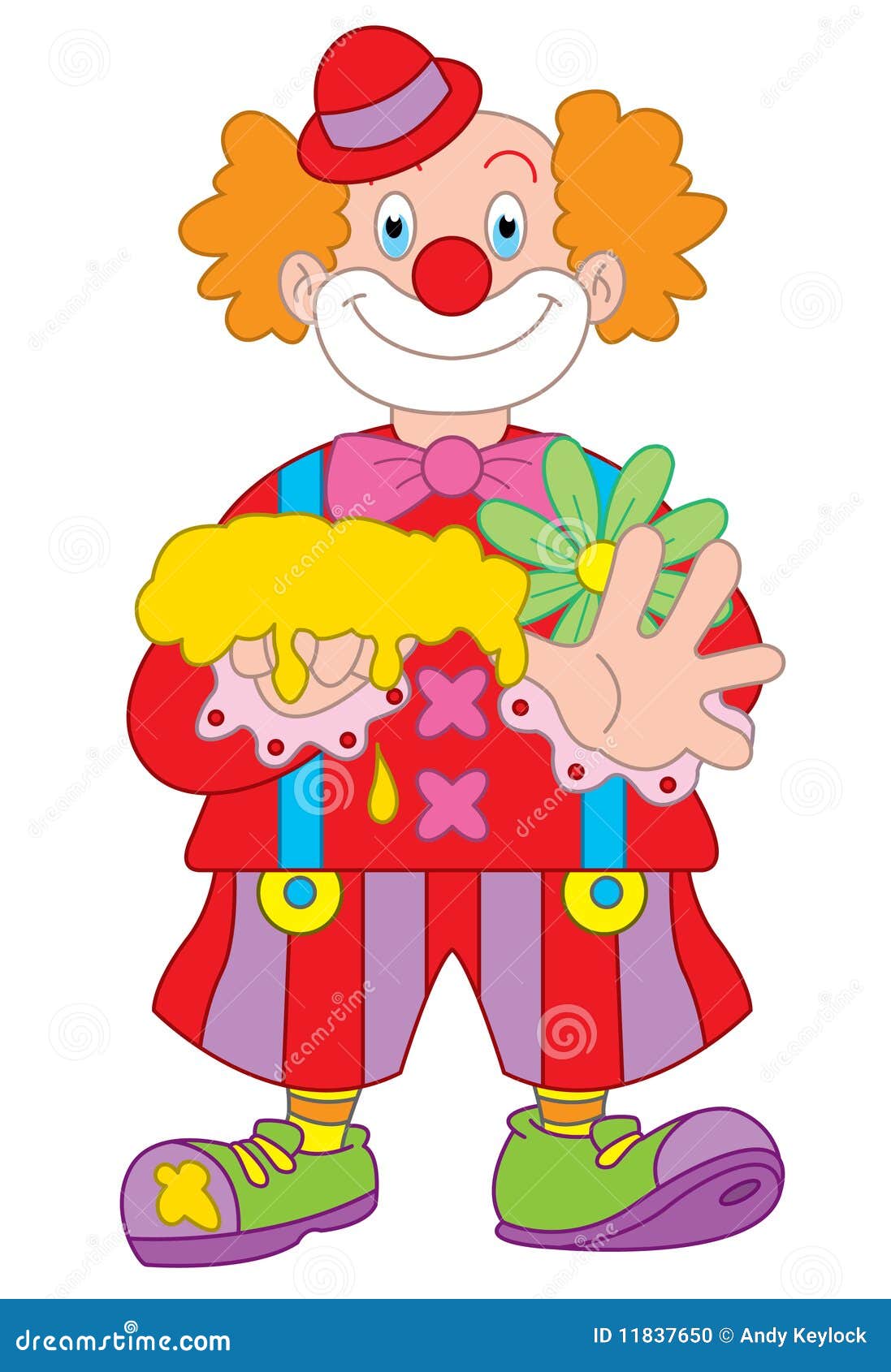 Clown cartoon illustration stock vector. Illustration of comic - 11837650