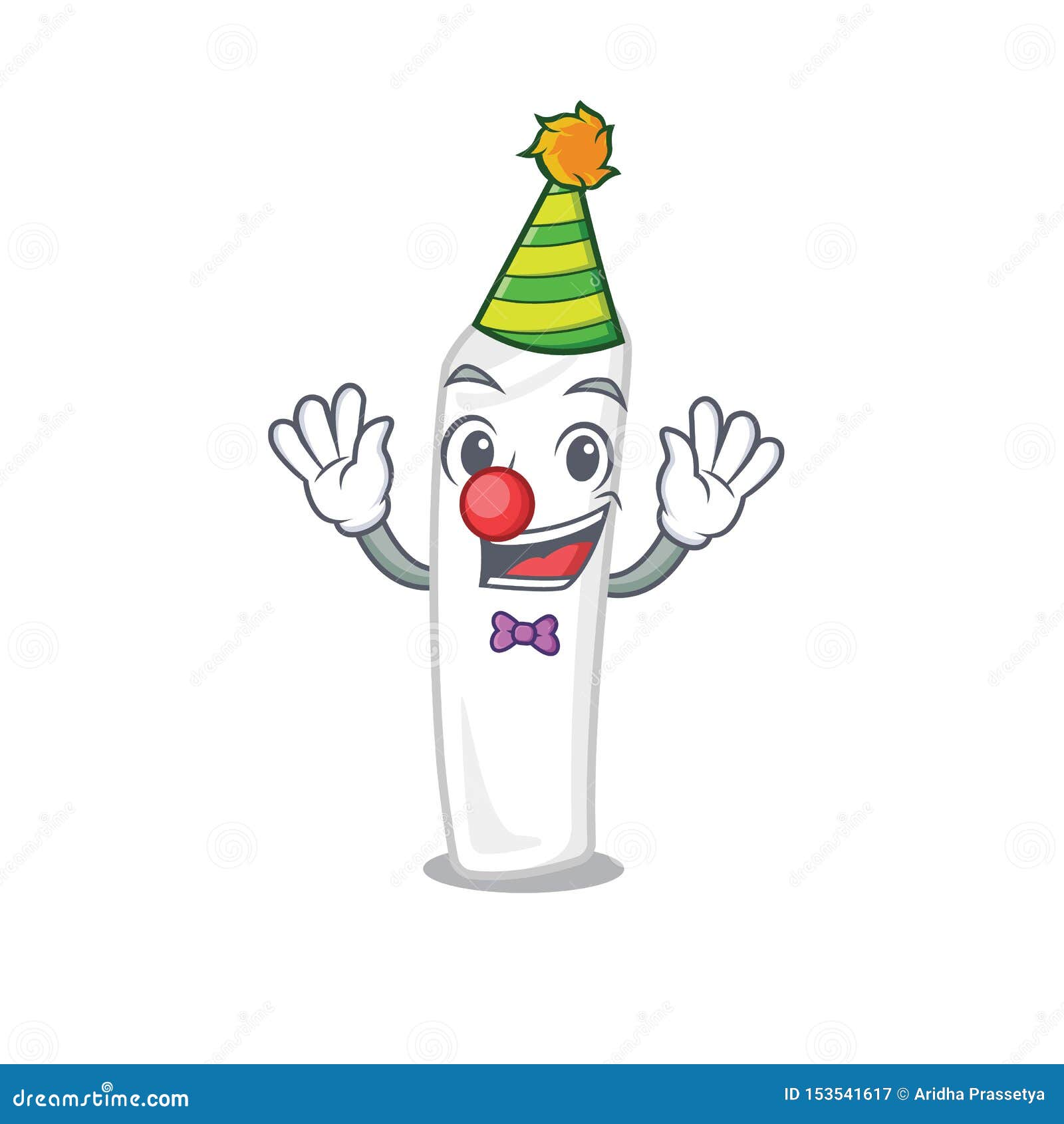 Clown Chalk Cartoon in Front of Board Stock Vector - Illustration of ...