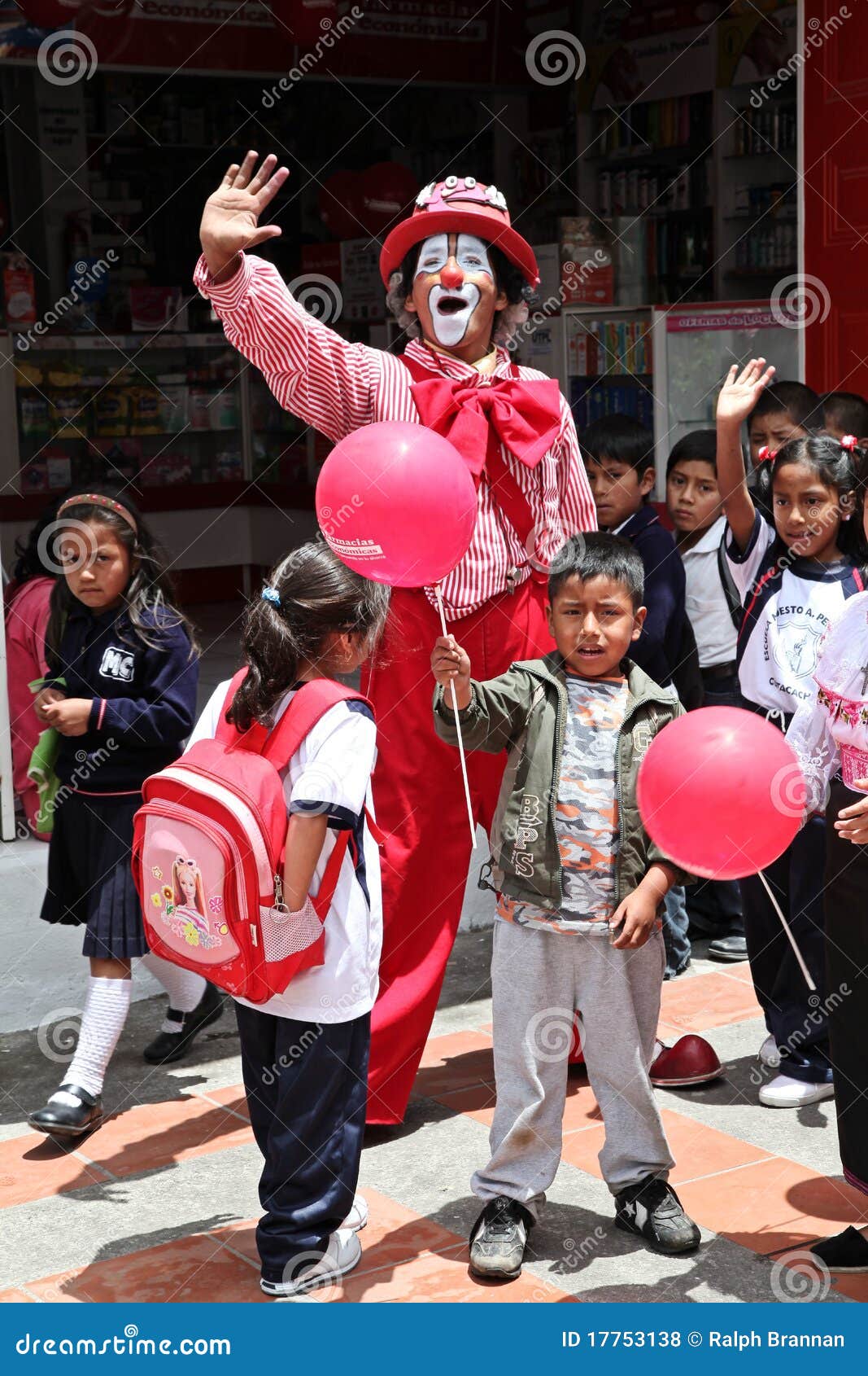 Clown and Children editorial stock photo. Image of clown - 17753138