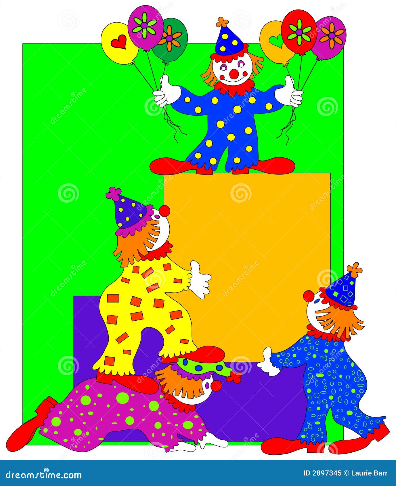 Clown Clip-art stock illustration. Illustration of balloons - 2897345