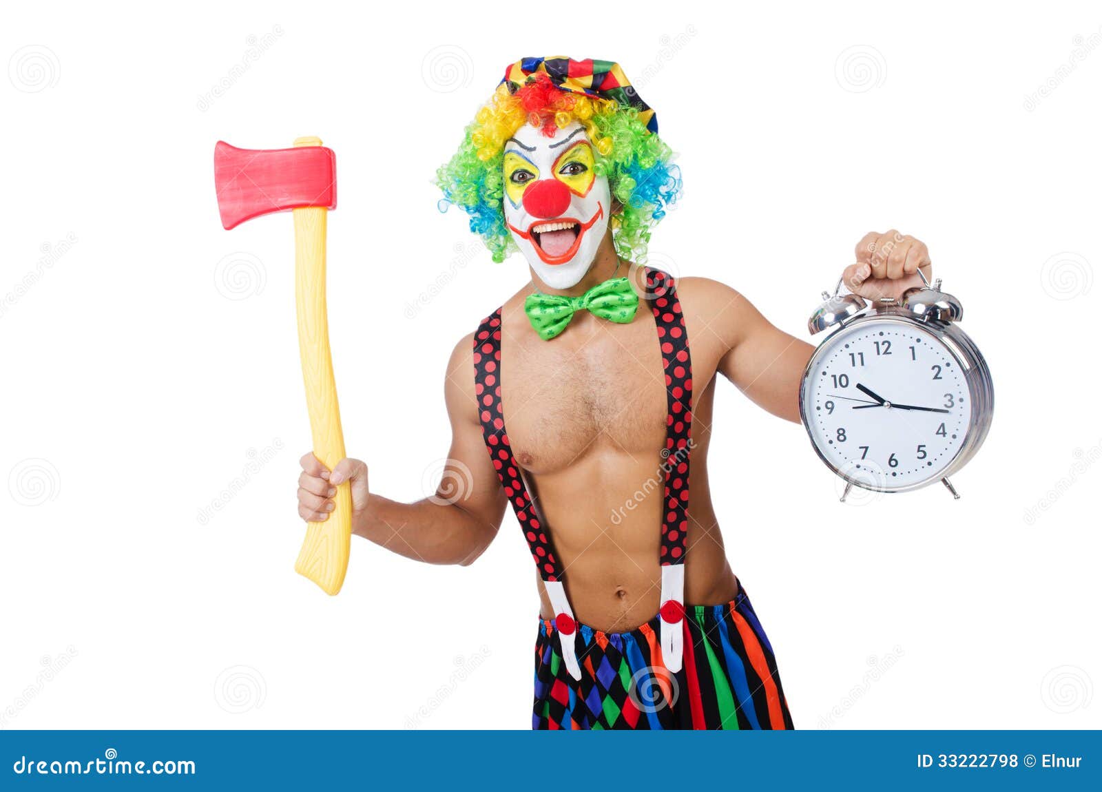 332 Funny Clown Clock Isolated White Stock Photos - Free & Royalty-Free ...