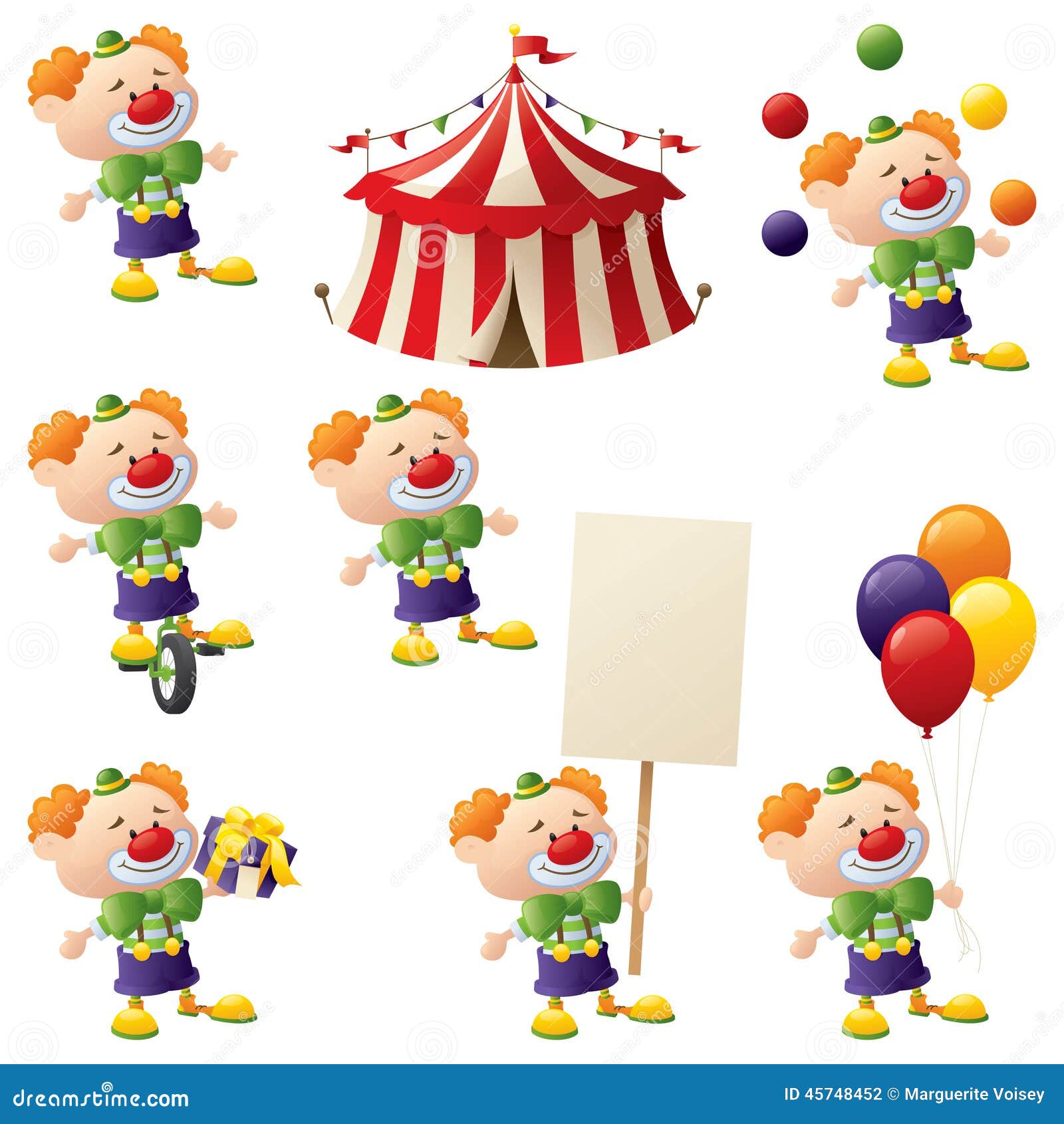Complete The Clown Picture. Vector Circus Symmetrical Drawing Practice ...