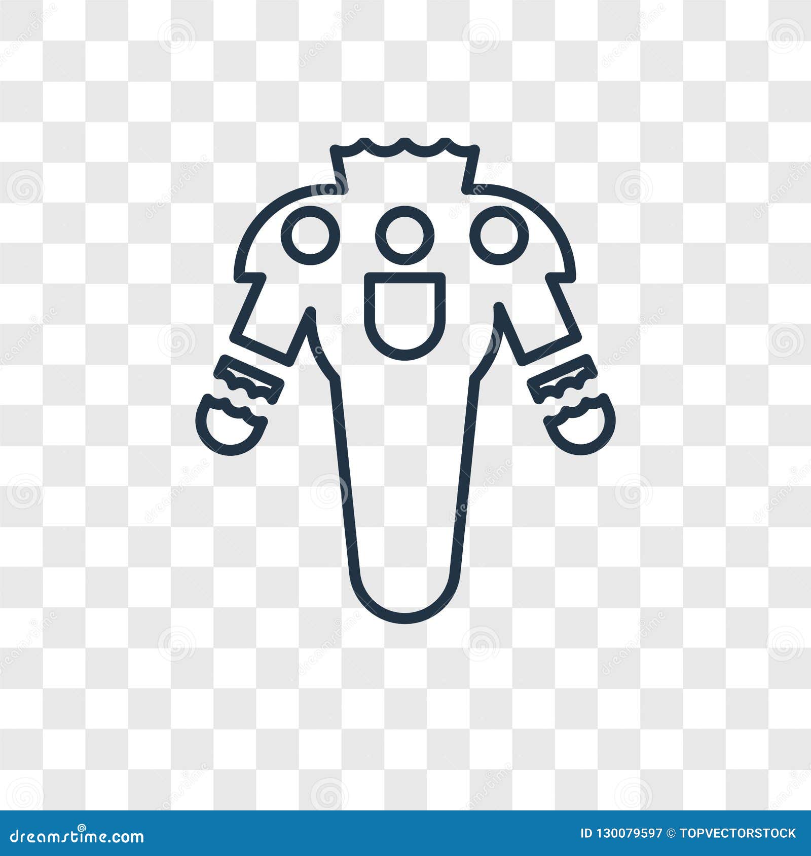 Clown Costume Concept Vector Linear Icon Isolated on Transparent Stock ...