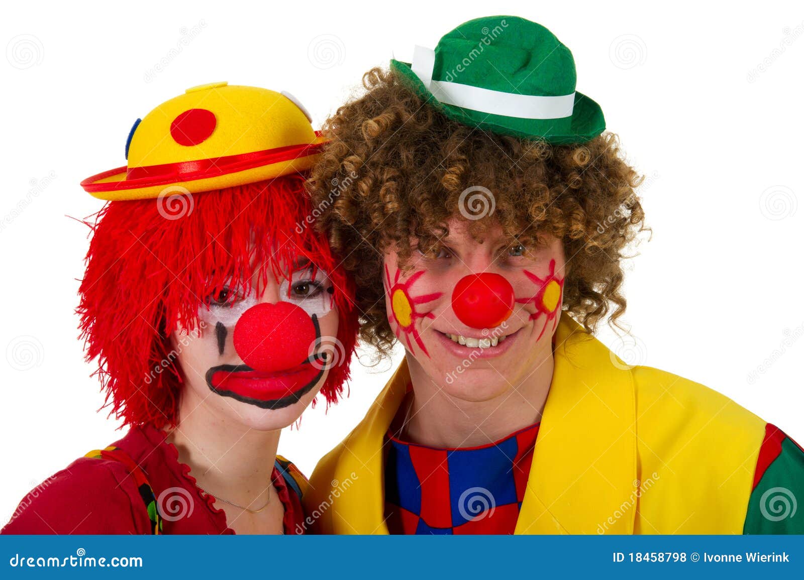 Clown couple stock photo. Image of costume, portraits - 18458798