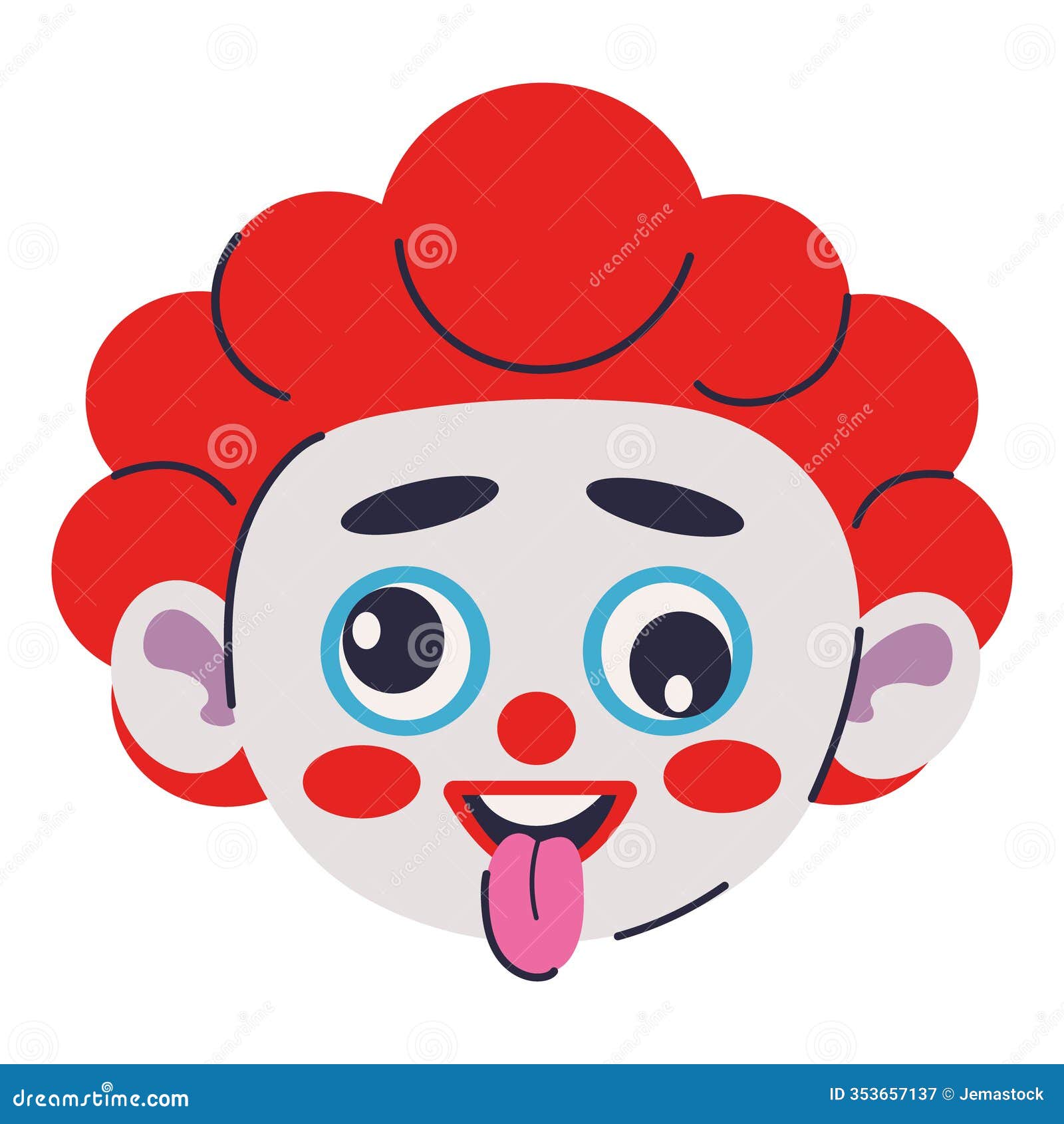 Clown creatures emoji stock illustration. Illustration of vector ...