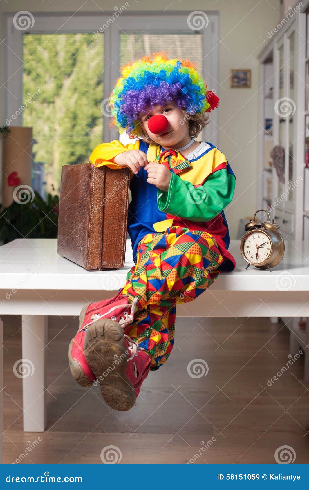Clown stock image. Image of funny, clown, young, cheerful - 58151059