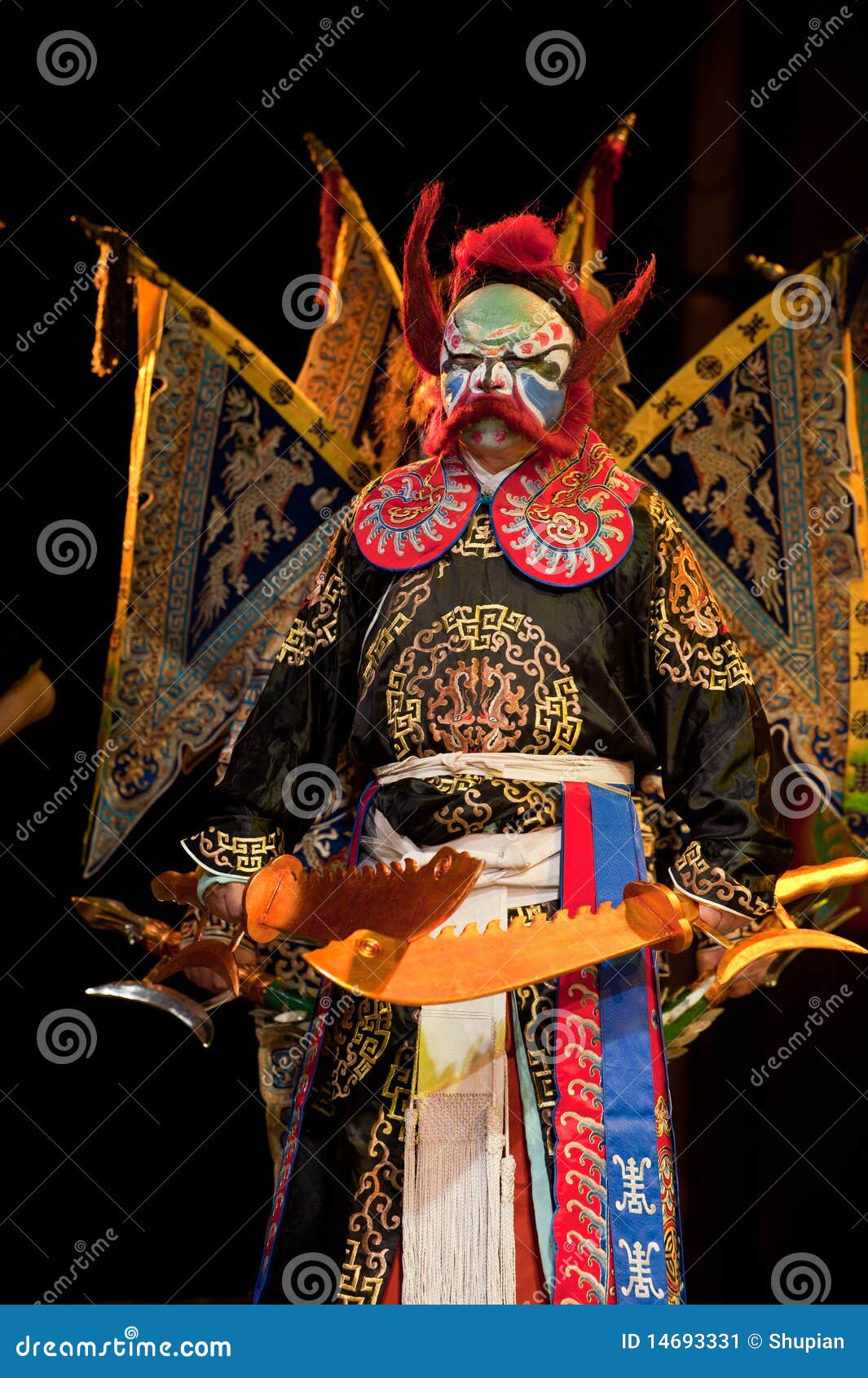 Clown d'opéra de la Chine image stock. Image du renivellement - 14693331