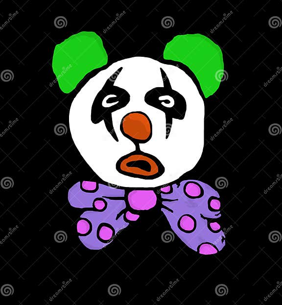 Clown de panda illustration stock. Illustration du panda - 45087350