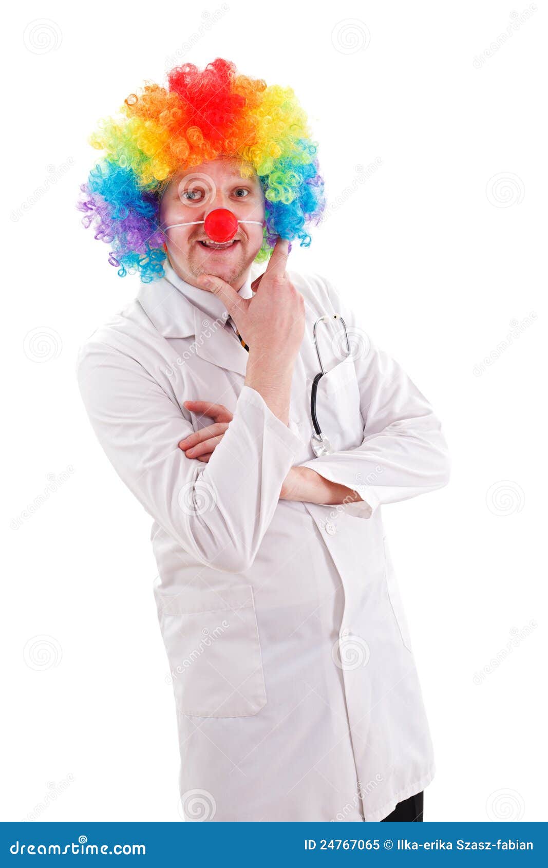 Clown doctor stock image. Image of pediatrician, clown - 24767065