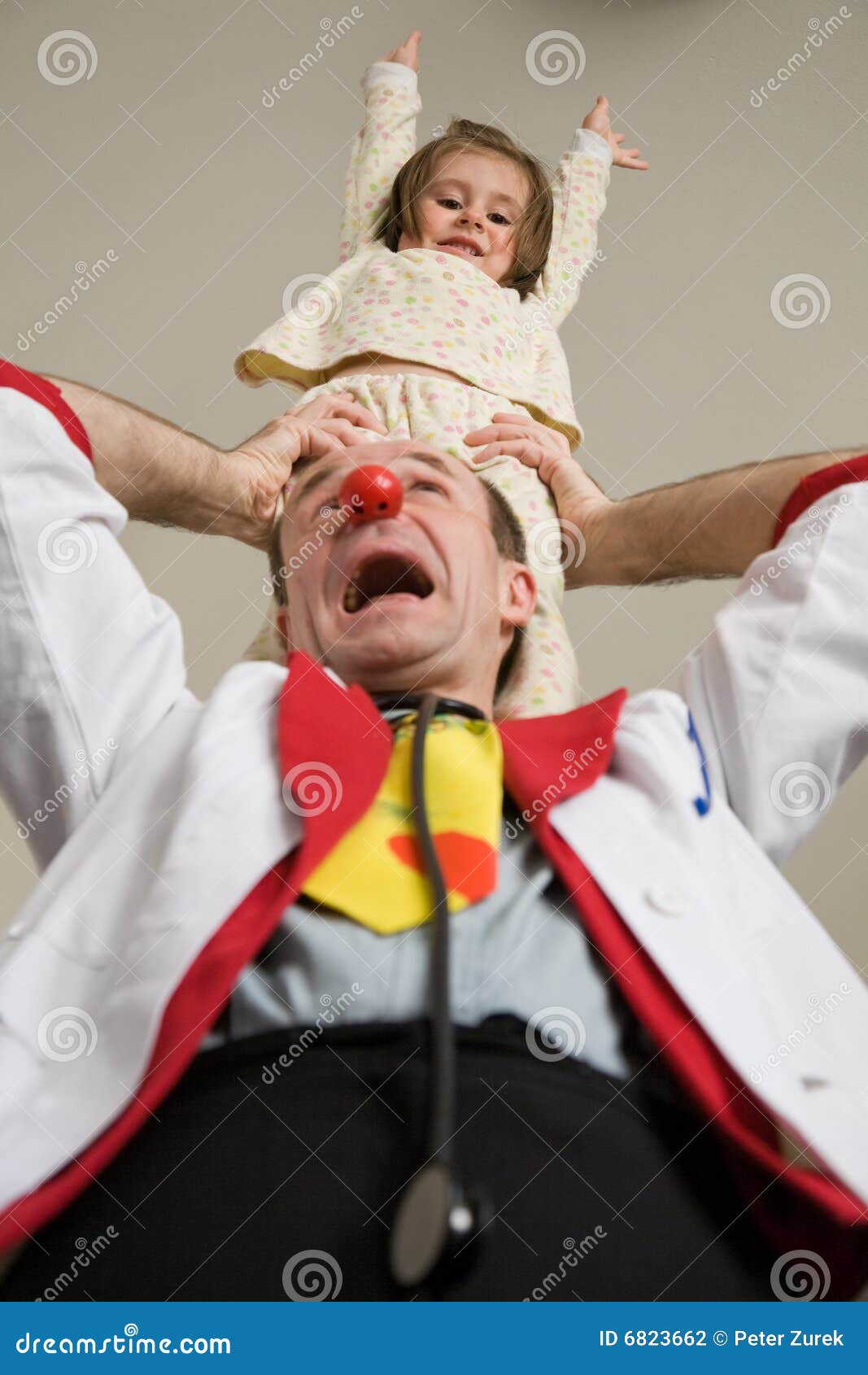Clown doctor stock photo. Image of contact, father, girl - 6823662