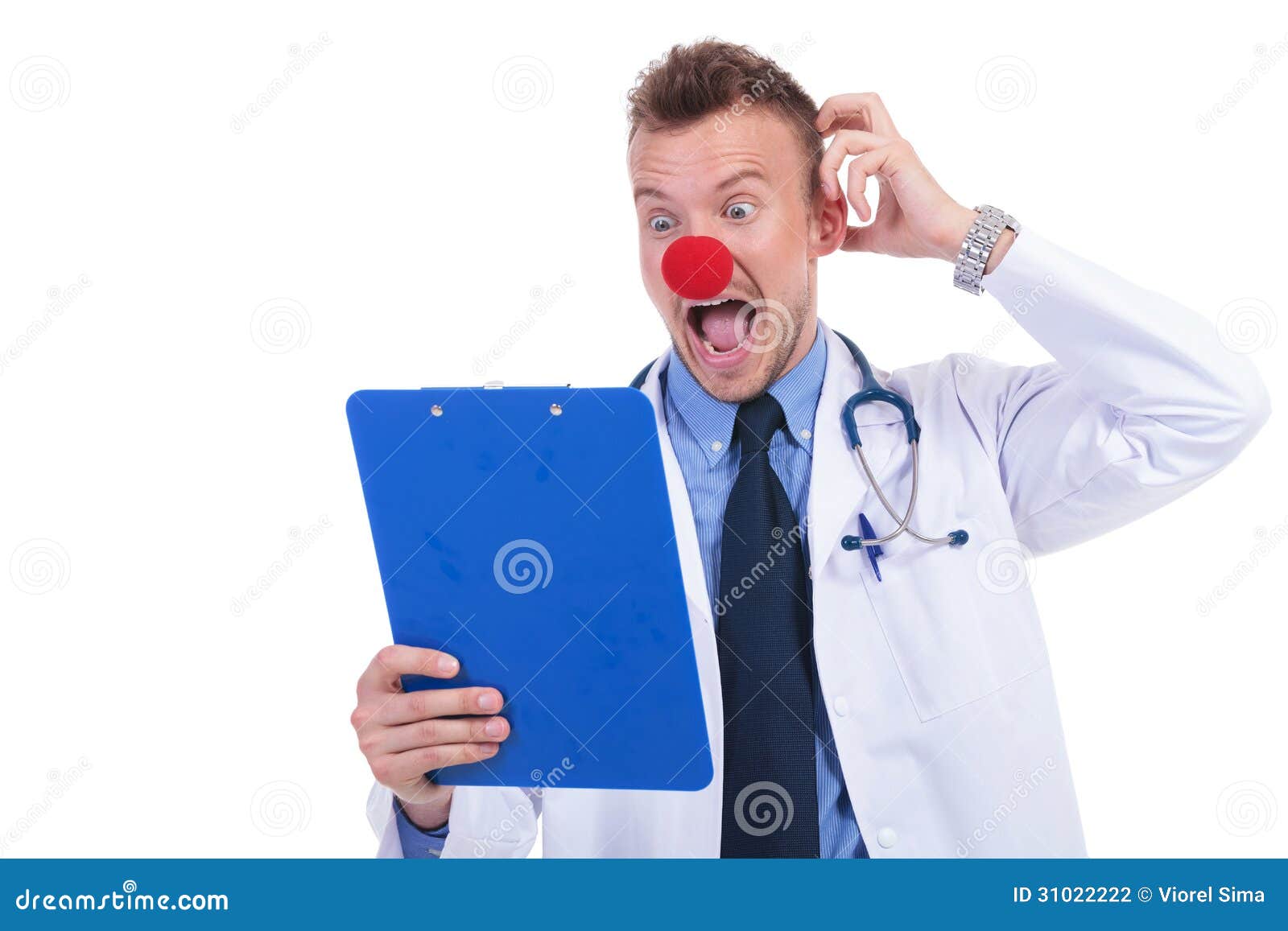 Clown Doctor Unable To Read the Notes Stock Photo - Image of hospital ... Clown Doctor Unable To Read the Notes Stock Photo - Image of hospital ...