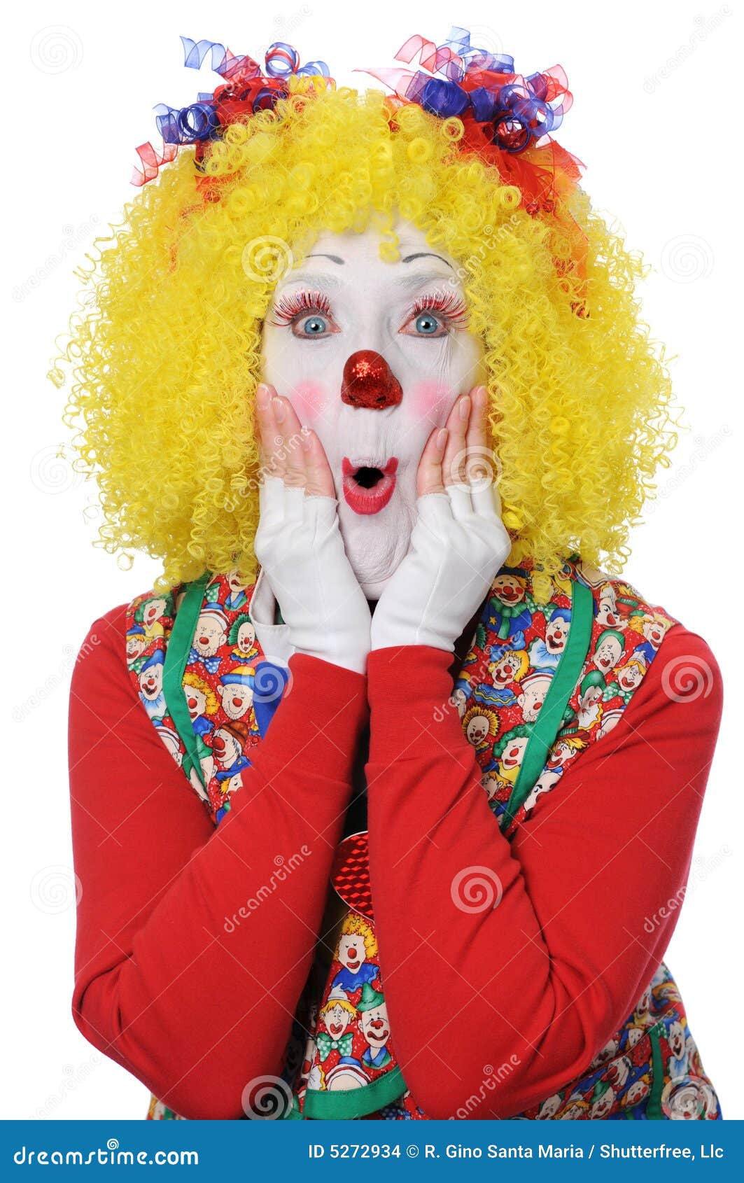 Clown Expressing Surprise stock photo. Image of clown - 5272934