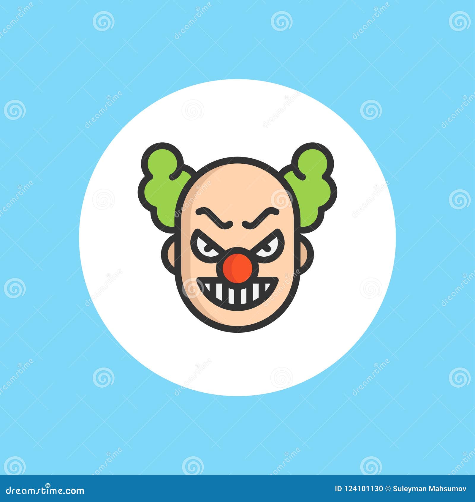 Clown Vector Icon Sign Symbol Stock Vector - Illustration of humor ...