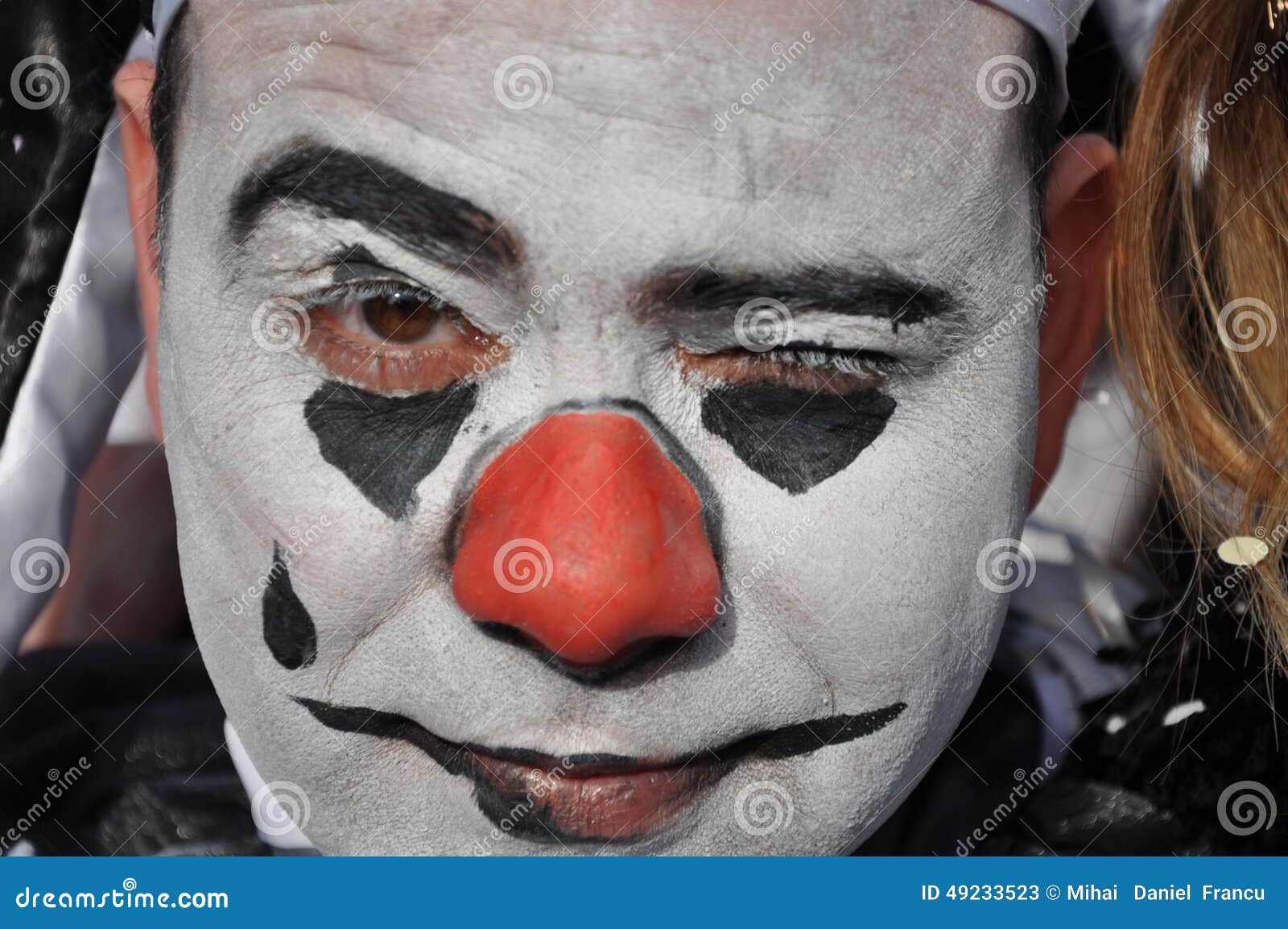 Clown face editorial stock photo. Image of nose, clown - 49233523