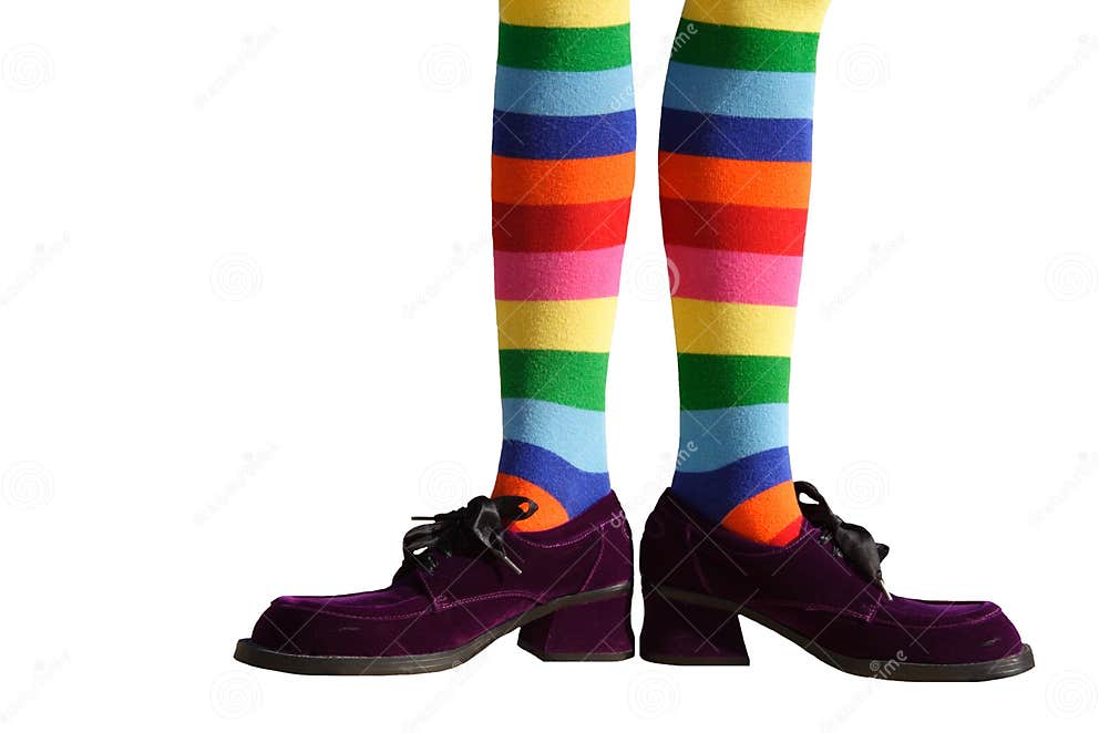 Clown Feet Isolated stock photo. Image of halloween, long - 3168632