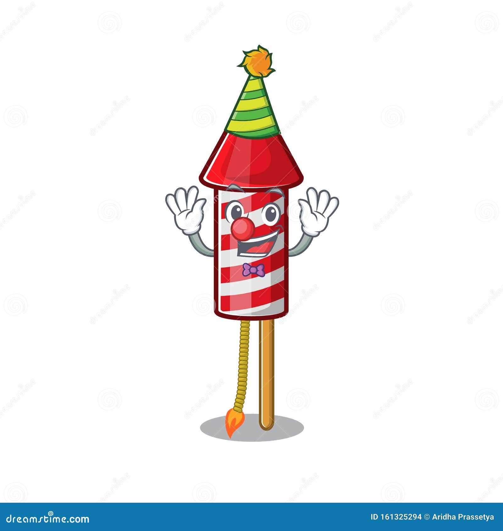 Clown Fireworks Rocket on in the Cartoon Stock Vector - Illustration of ...