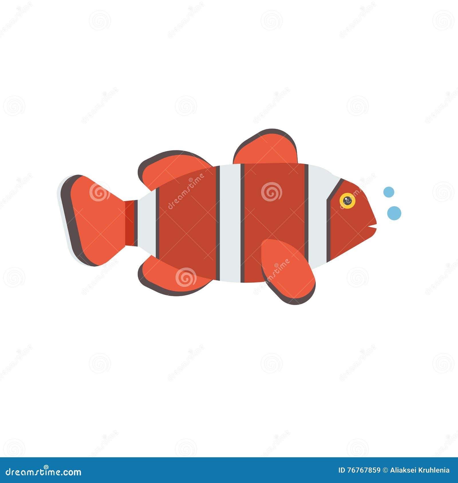 Clown Fish Icon vektor abbildung. Illustration von tier - 76767859