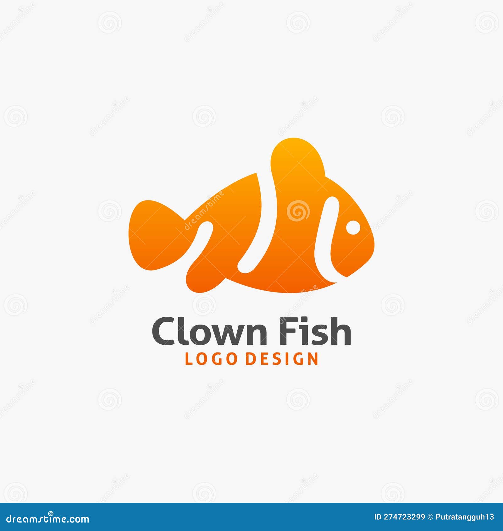 Clown fish logo design stock vector. Illustration of swim - 274723299