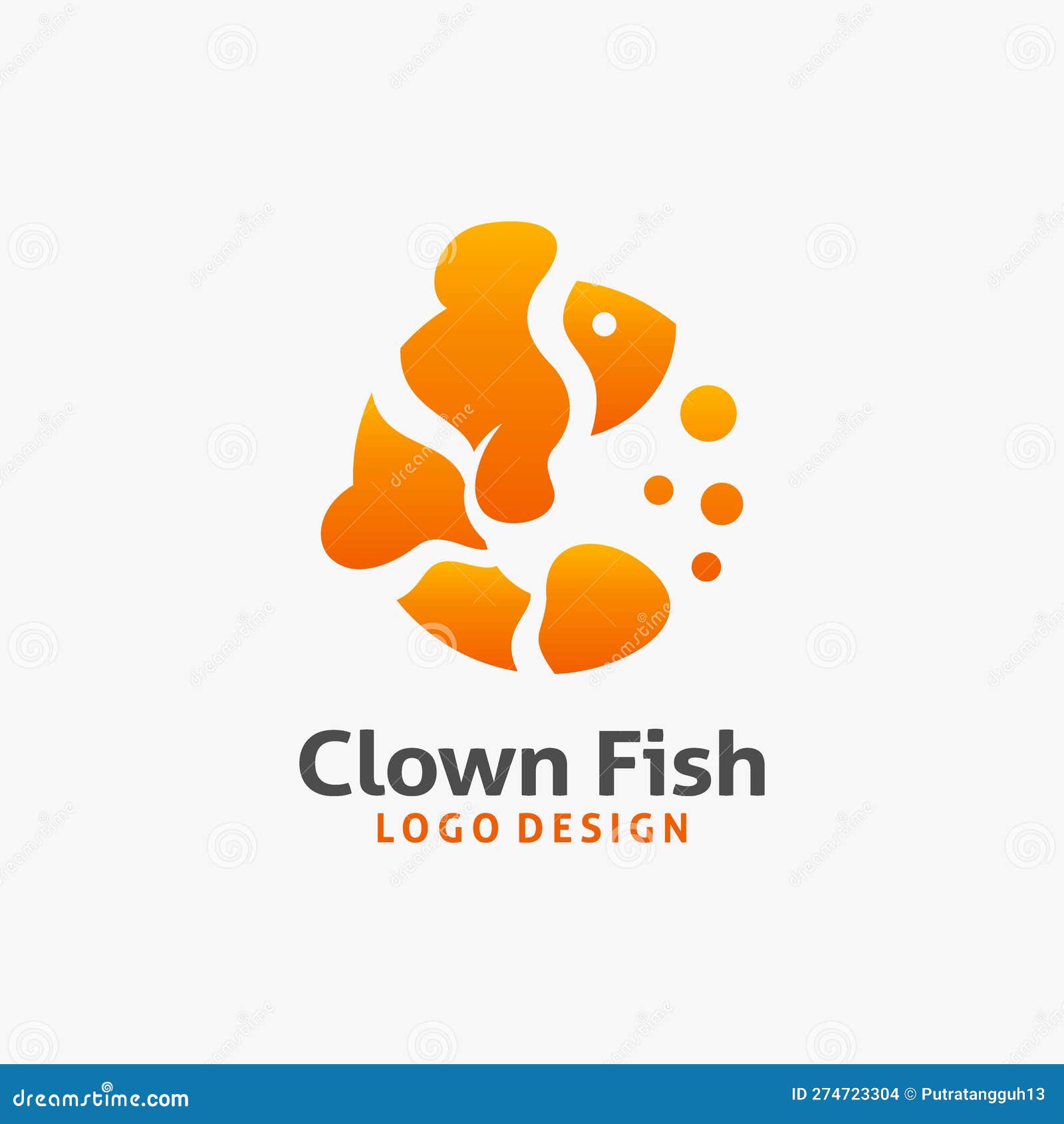Clown fish logo design stock vector. Illustration of clown - 274723304